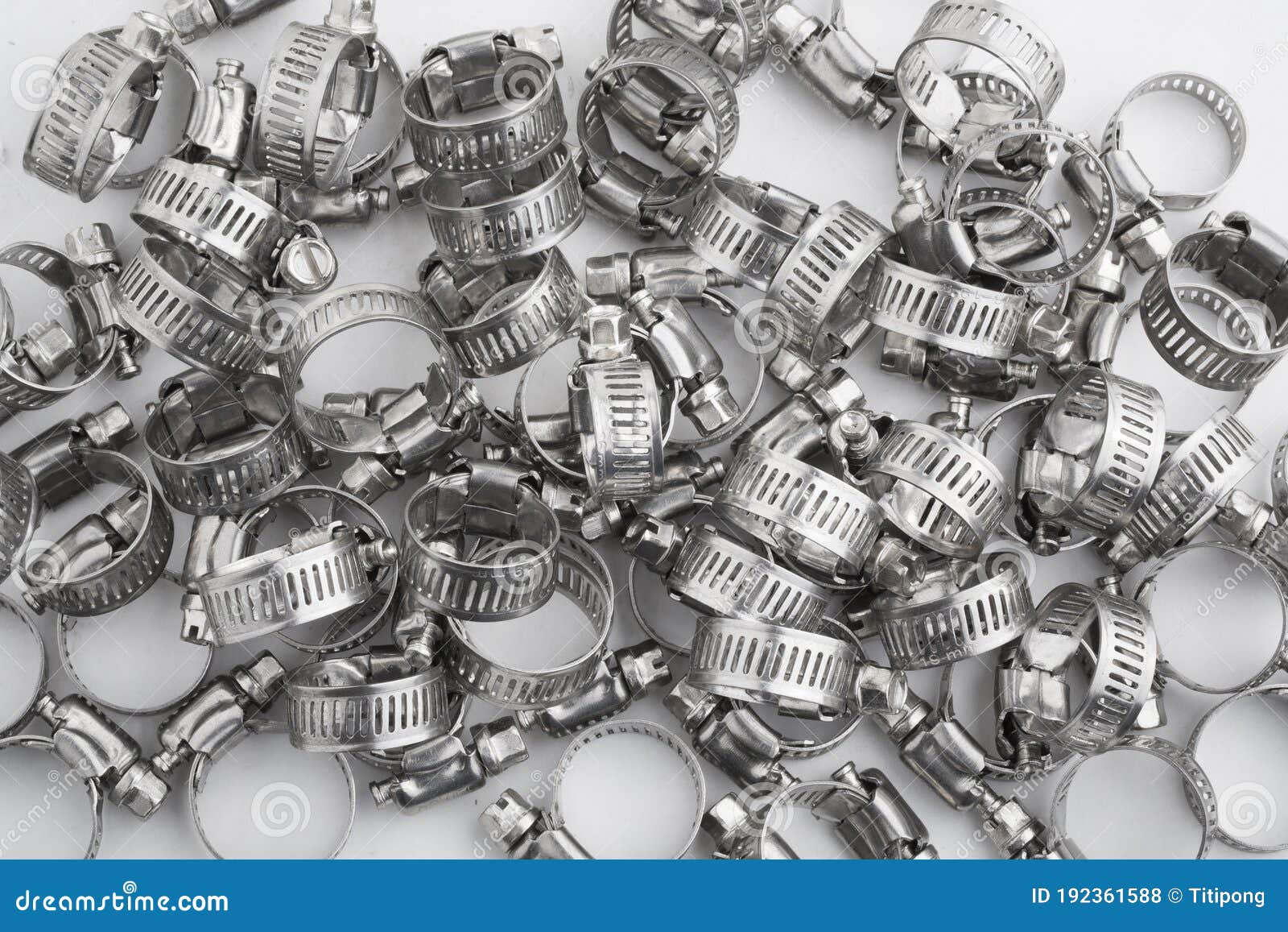 Metal Clamp with a Threaded Connection for Pipes Stock Photo - Image of ...