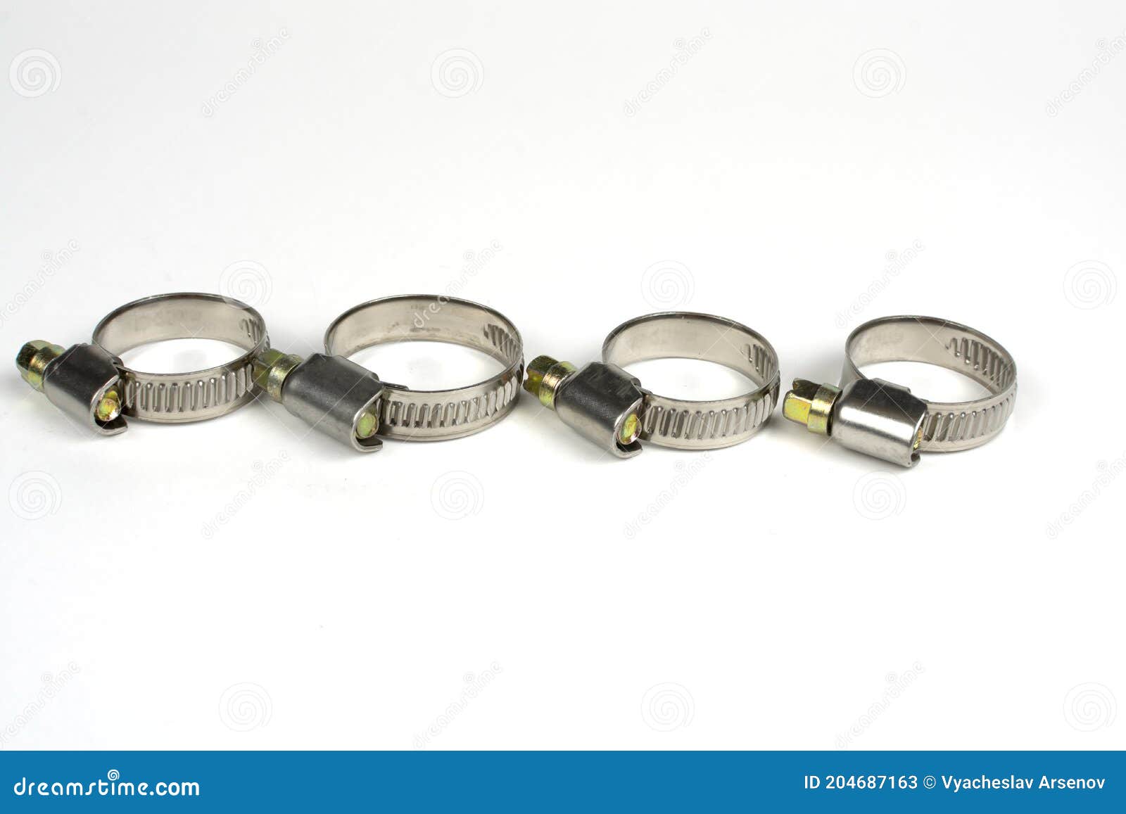 Metal Clamps for Connecting Different Hoses Stock Image - Image of ...