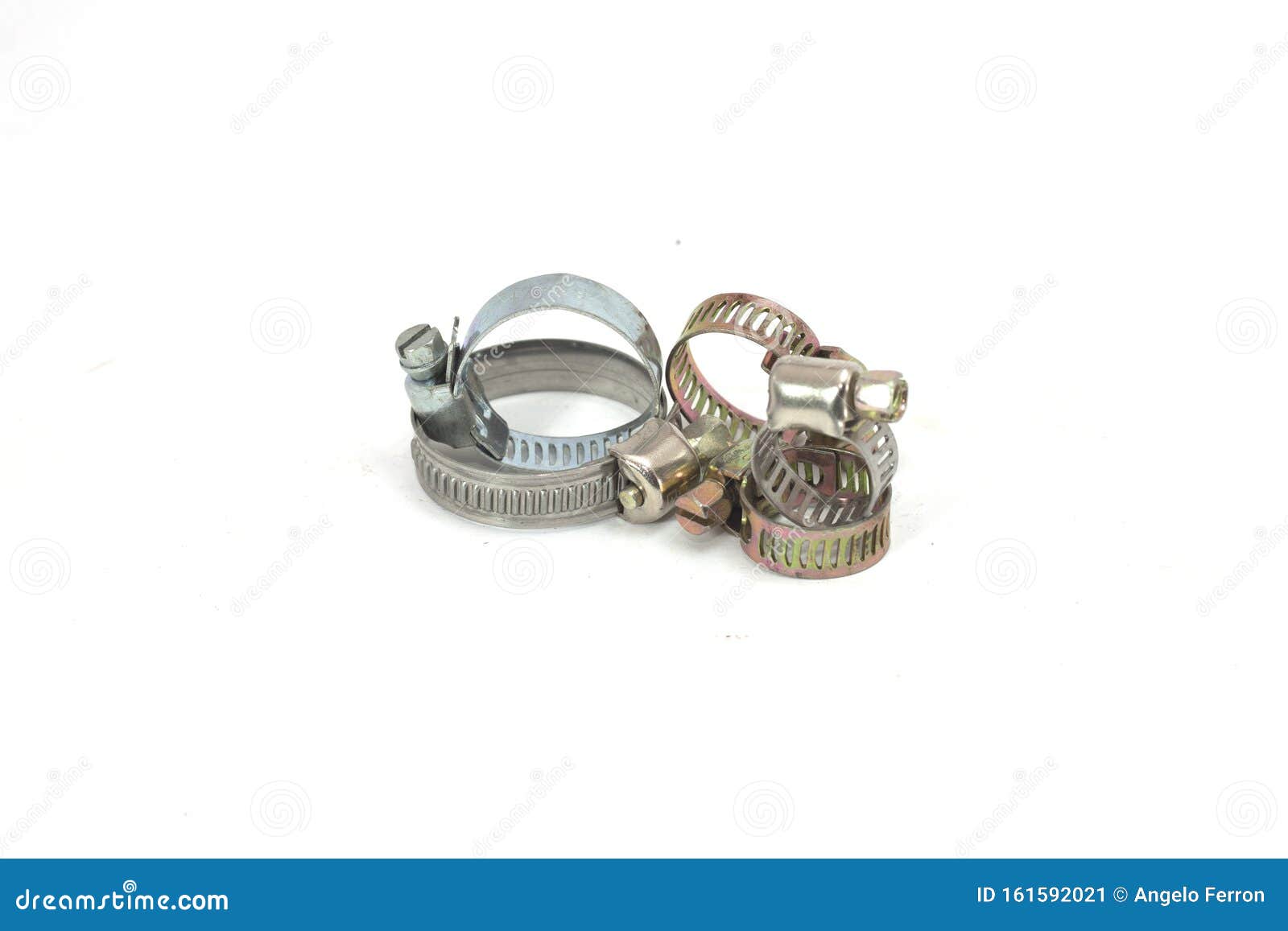 Metal Clamps for Tightening and Joining Stock Image - Image of steel ...