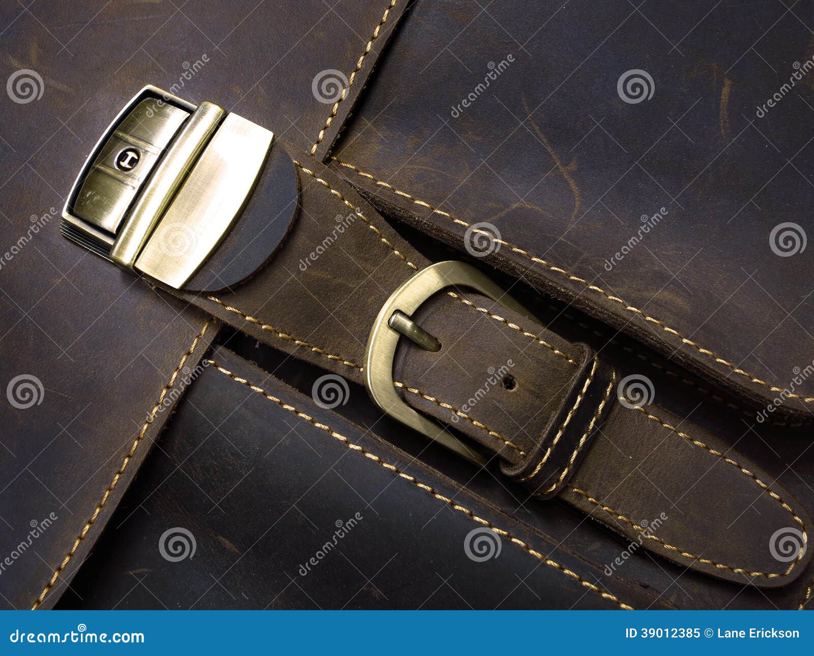 Metal Clasp on Leather Case Stock Image - Image of colour, grungy: 39012385