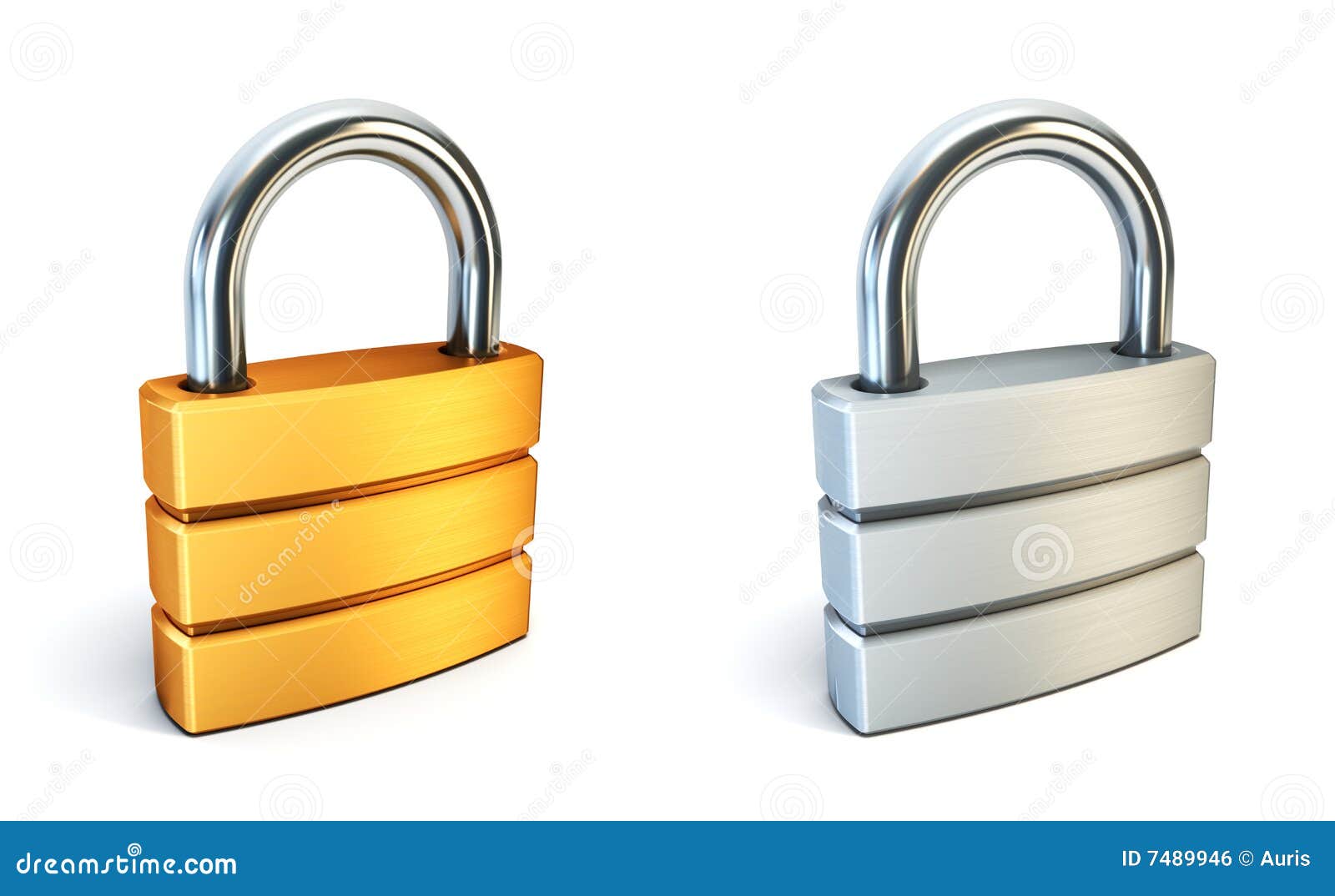 Metal closed lock stock illustration. Illustration of metal - 7489946