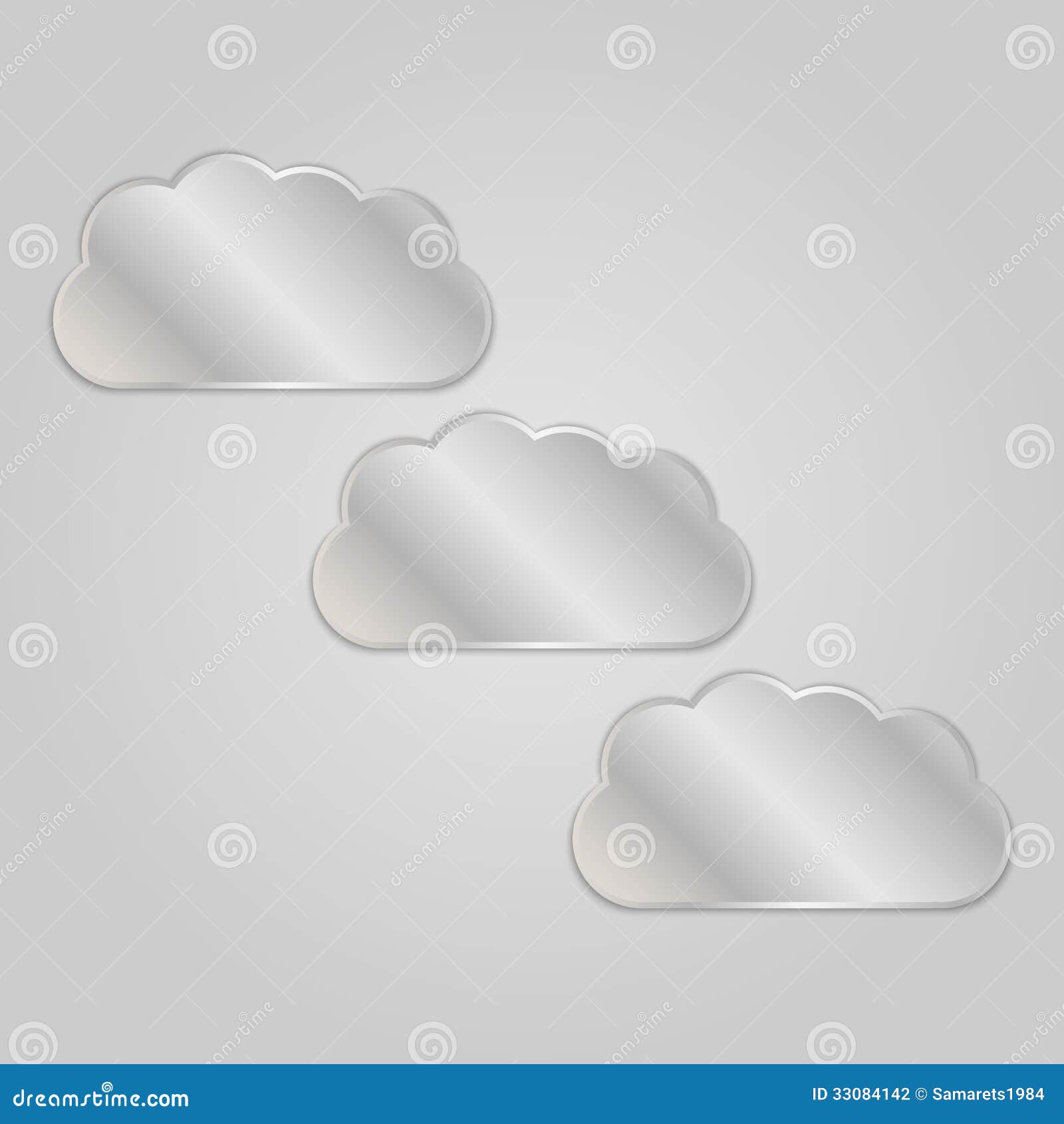 Metal clouds stock vector. Illustration of cloud, element - 33084142