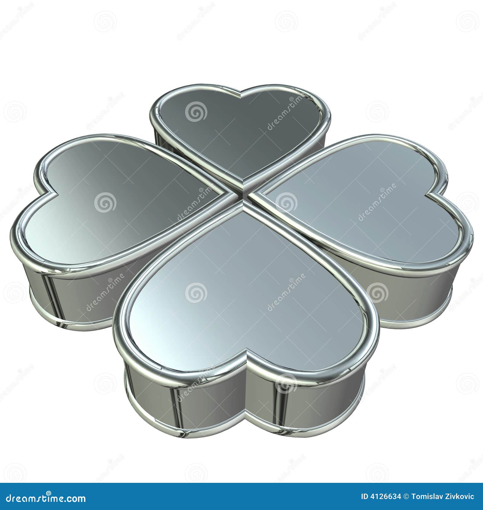 Metal Clover Perspective View Stock Illustration - Illustration of ...