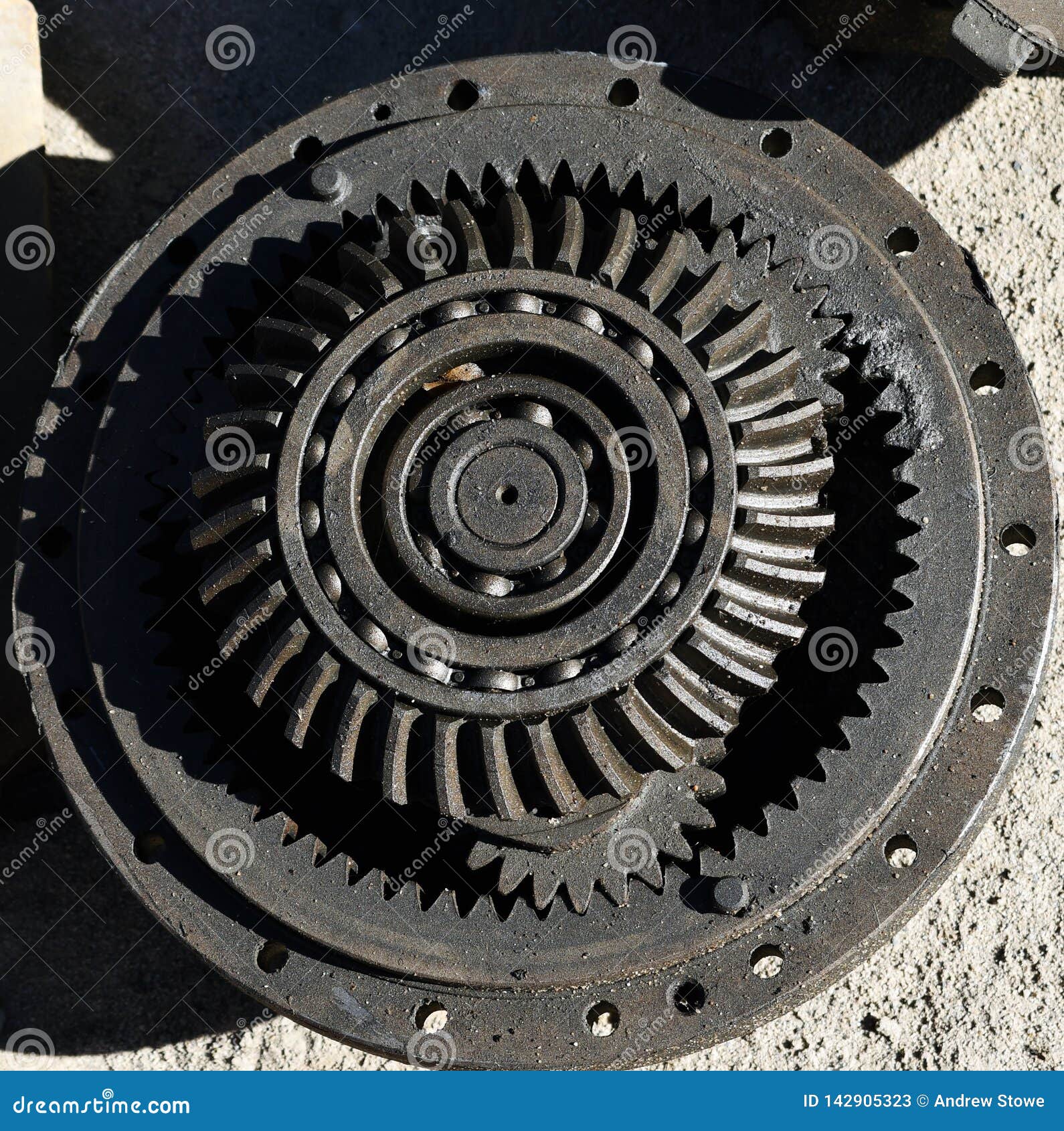 Metal Cog Gears Joining Together from Tractor Stock Image - Image of ...