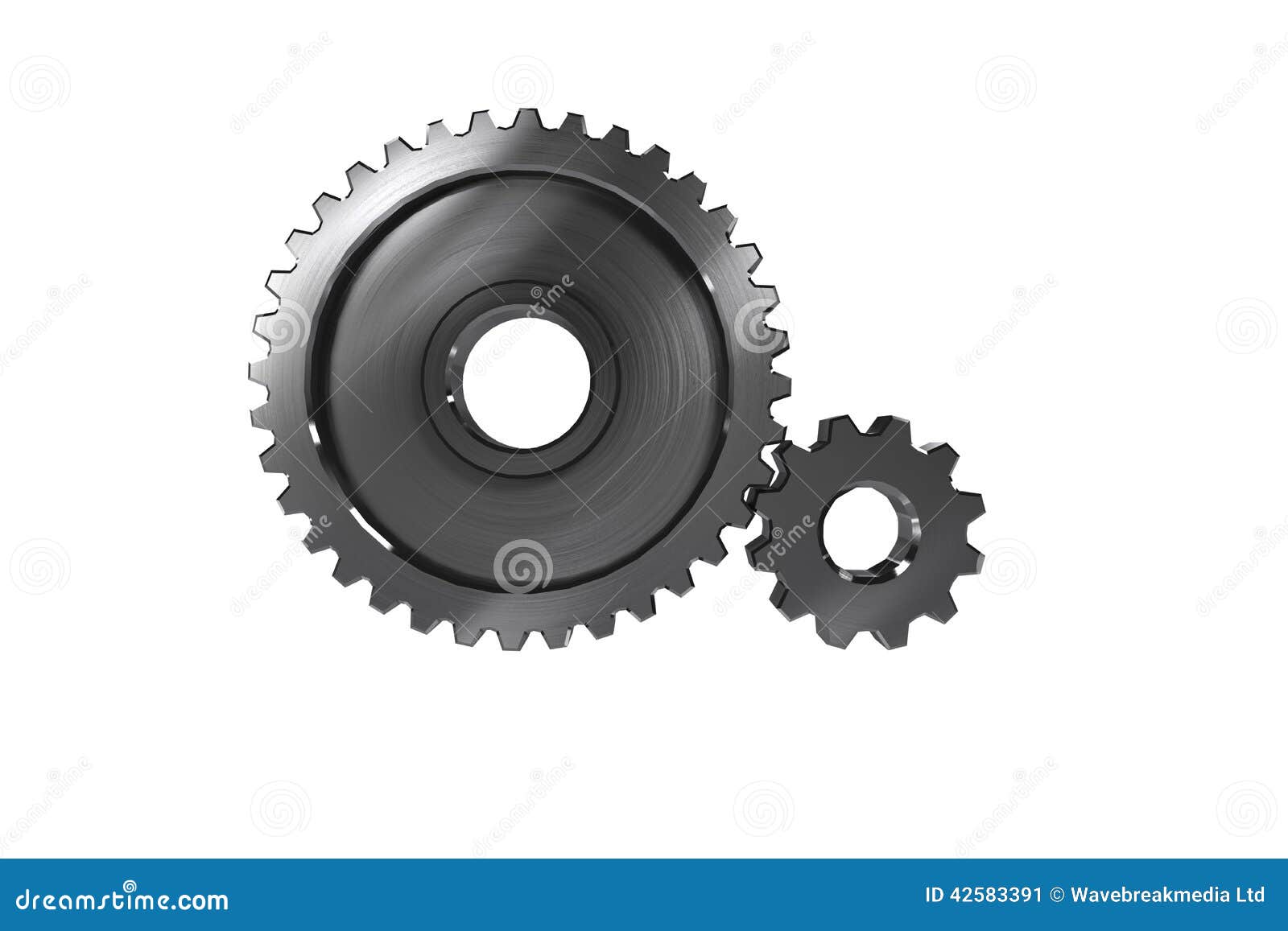 Metal Cog and Wheel Connecting Stock Illustration - Illustration of ...