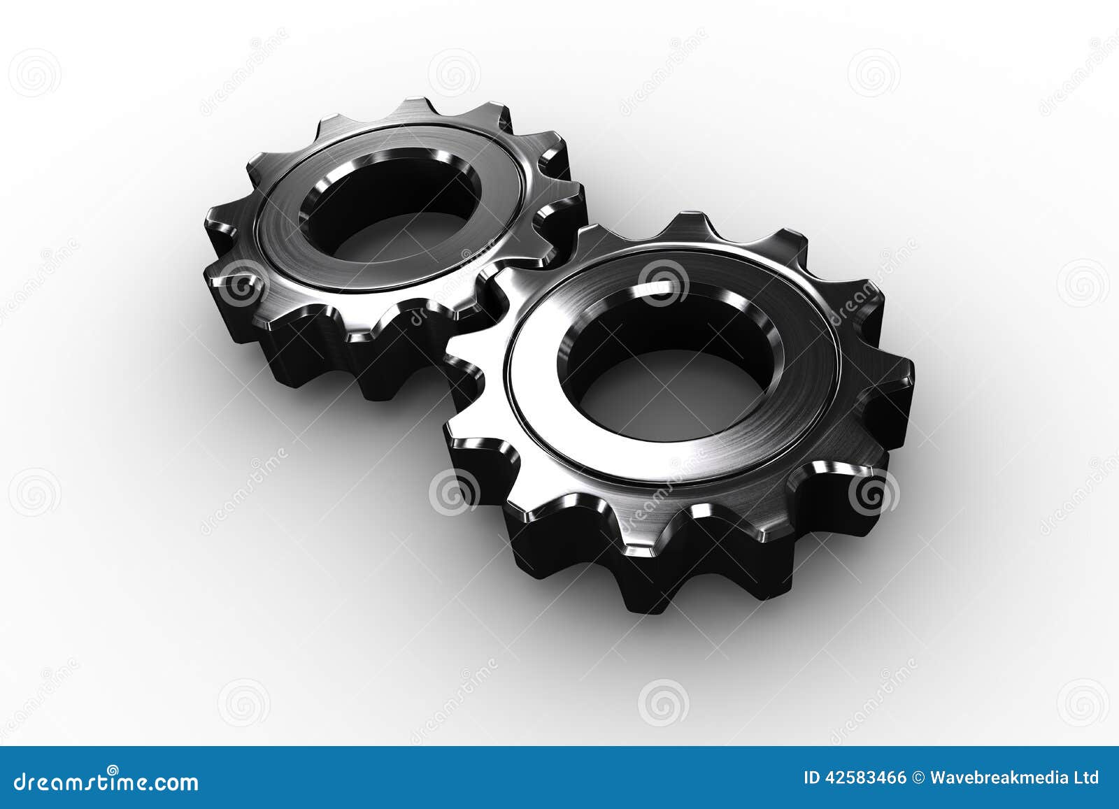 Metal Cog and Wheel Connecting Stock Illustration - Illustration of ...