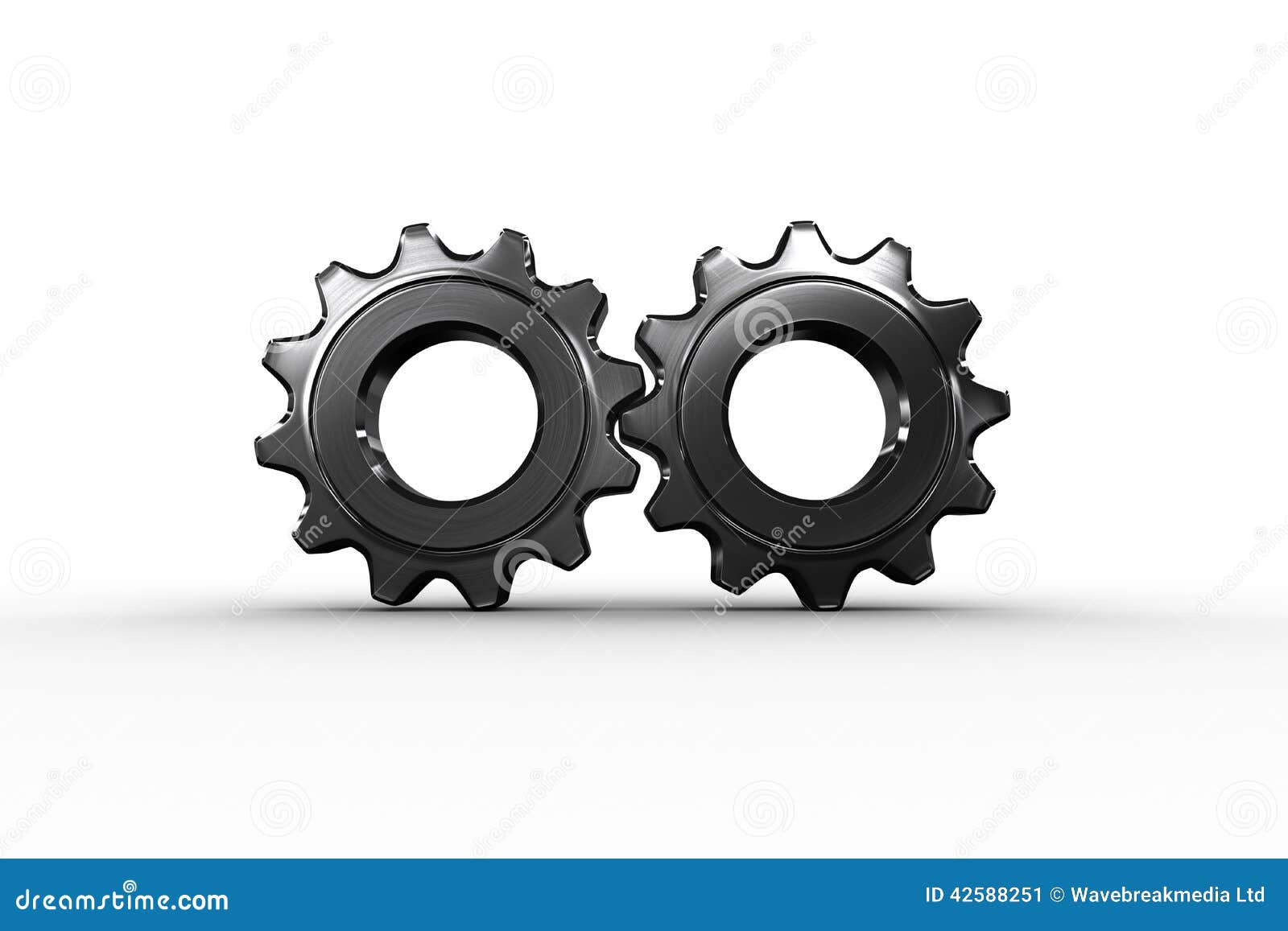 Metal Cog and Wheel Connecting Stock Illustration - Illustration of ...