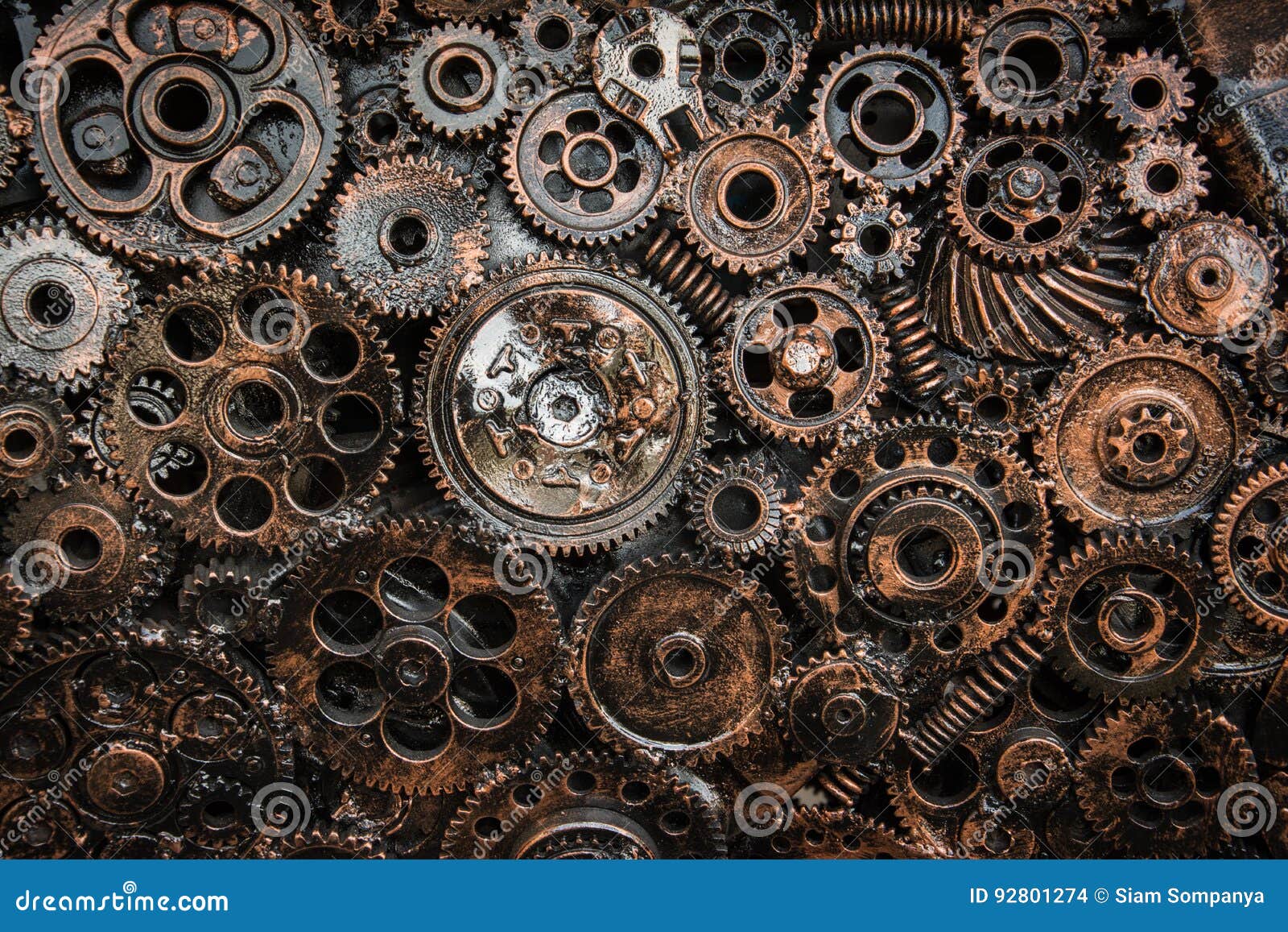 Metal Cog Wheels Bonding Together Stock Photo - Image of parts, machine ...