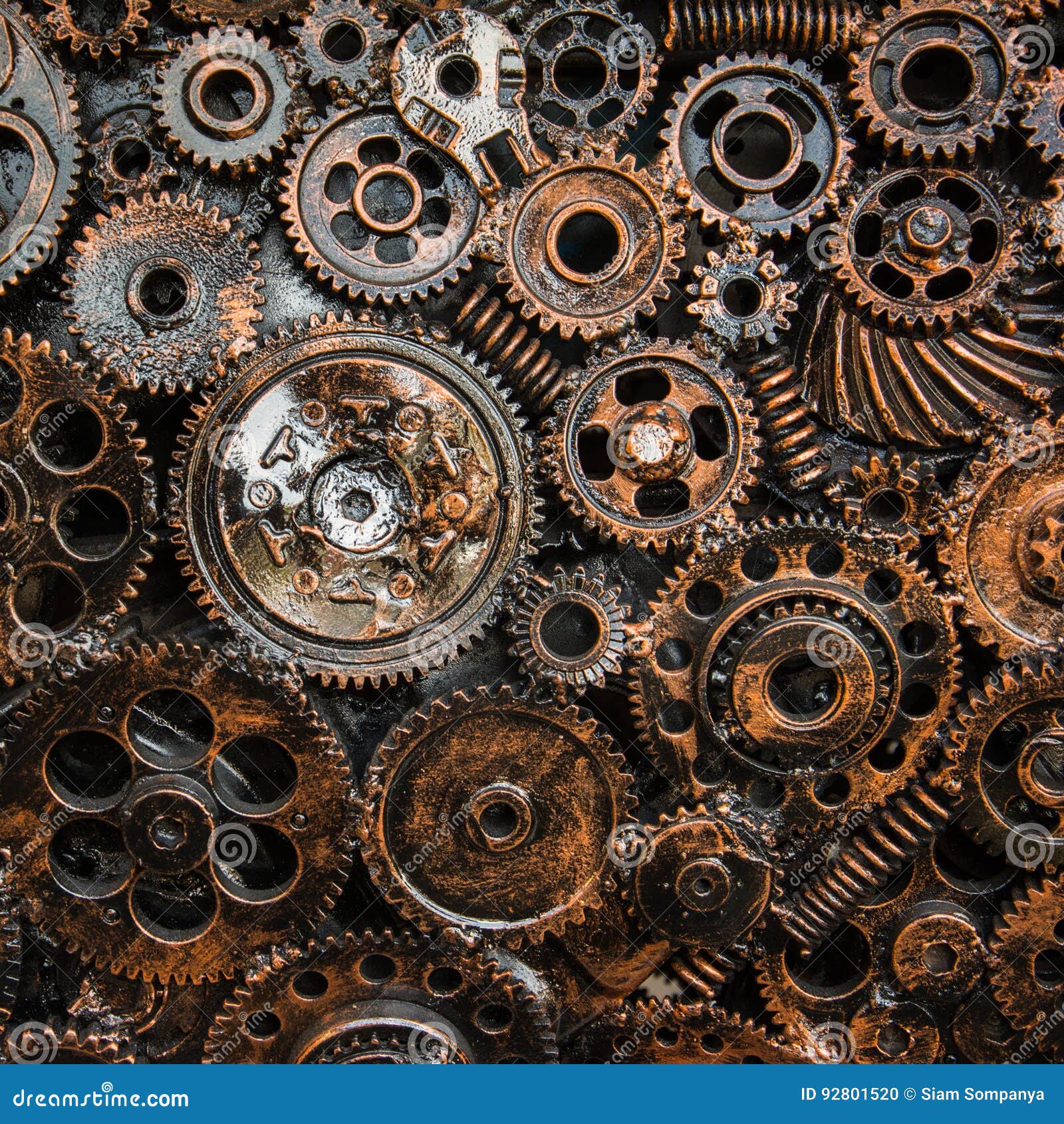 Metal Cog Wheels Bonding Together Stock Photo - Image of metaphor ...