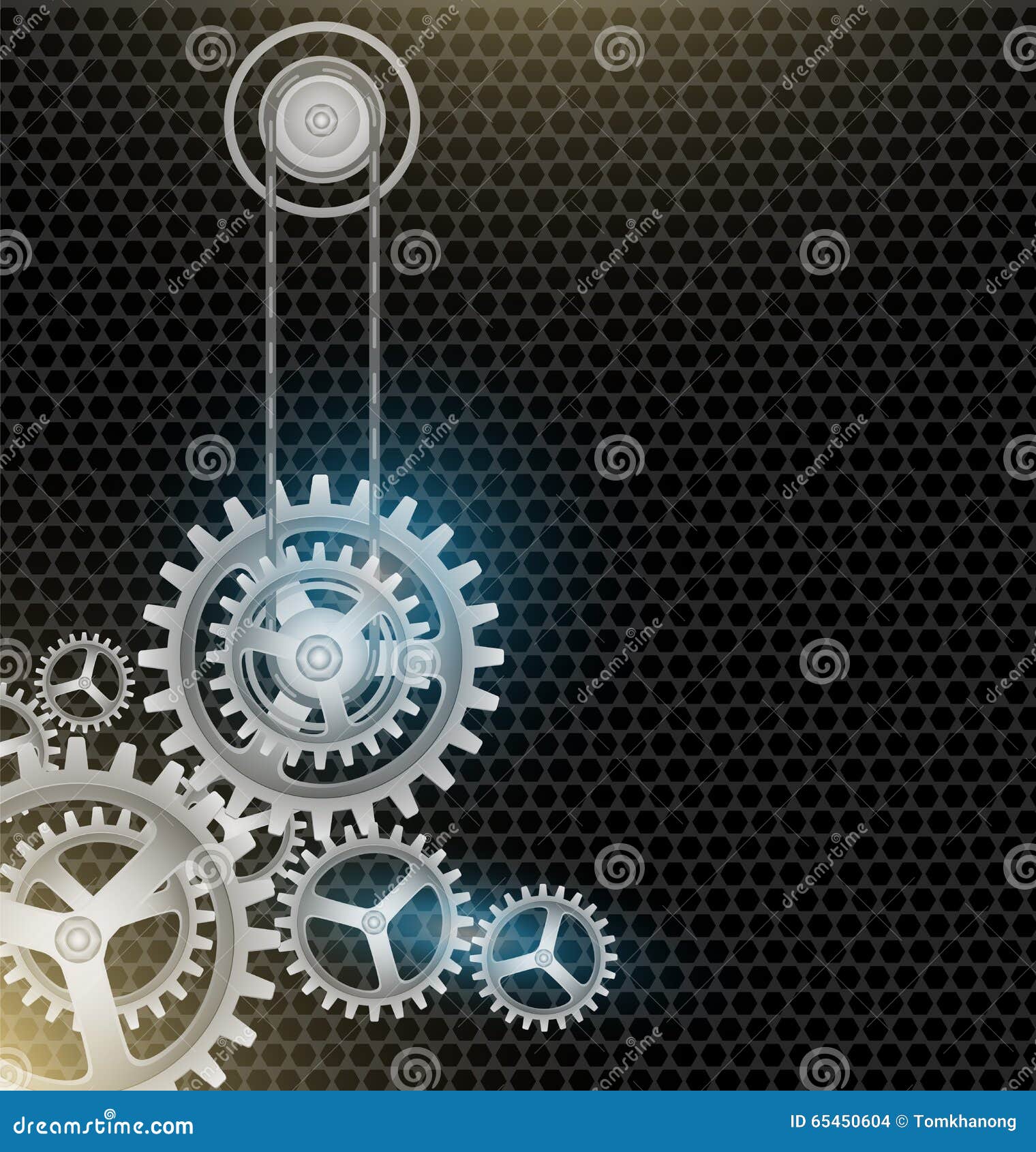 Metal Cogs Wheels Black Color Background Cartoon Vector | CartoonDealer ...