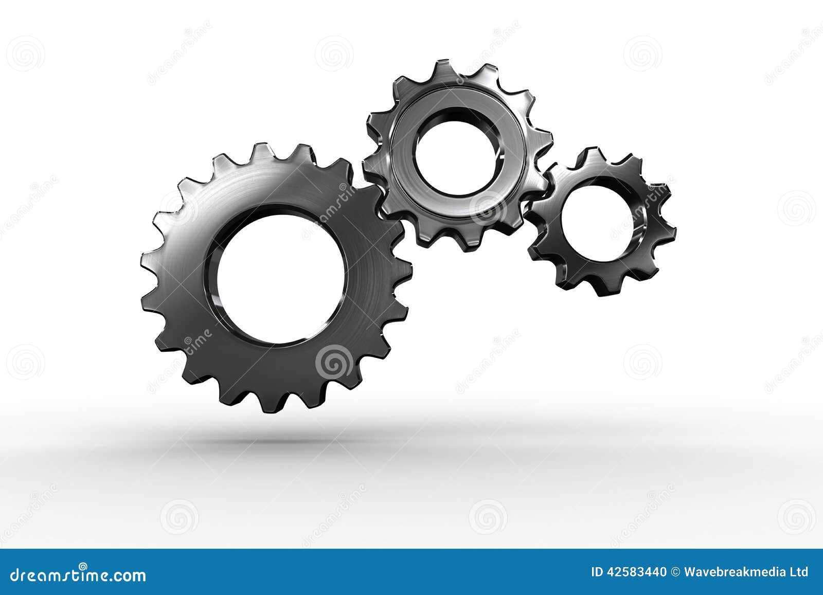 Metal Cogs and Wheels Connecting Stock Illustration - Illustration of ...