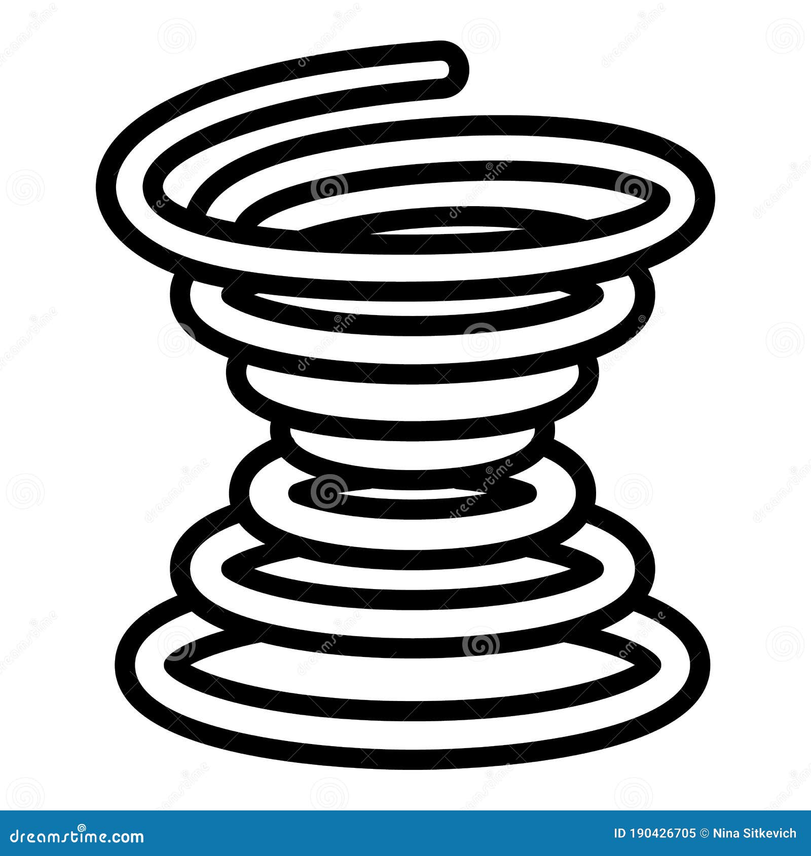 Metal Coil Icon, Outline Style Stock Vector - Illustration of outline ...