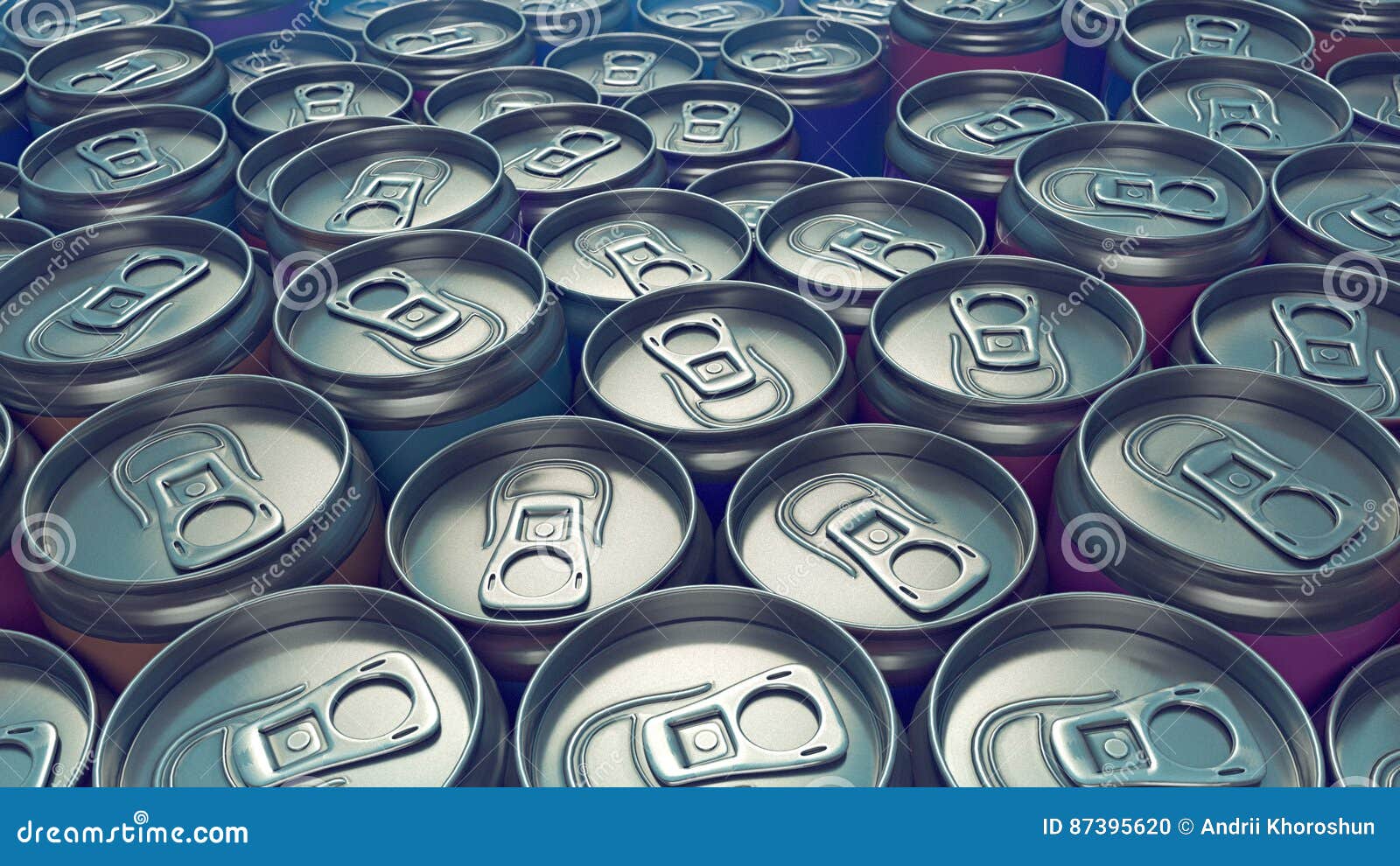 Metal Colored Can Pattern 3d Rendering Stock Illustration ...