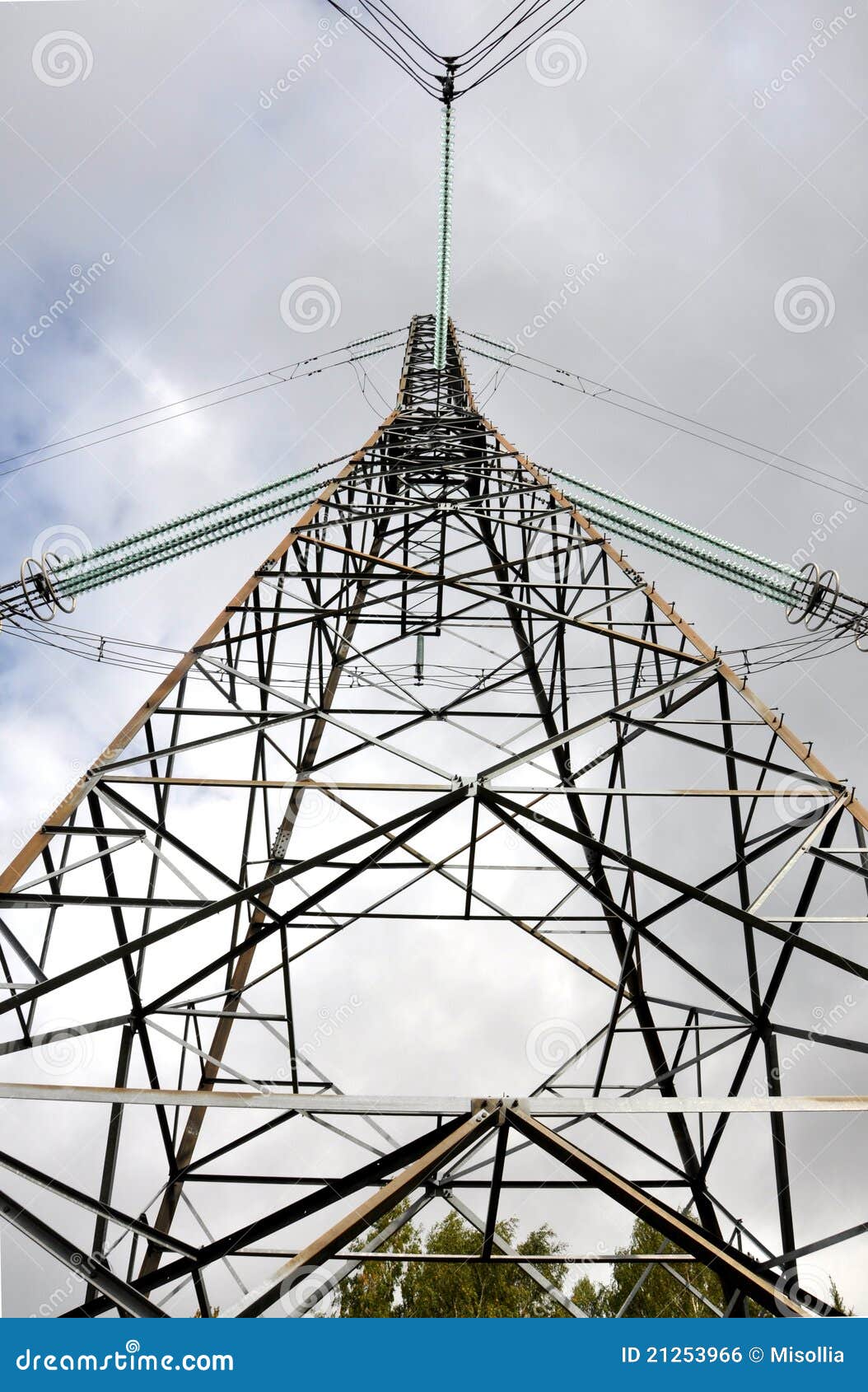 Metal Column for an Electricity Stock Photo - Image of electricity ...