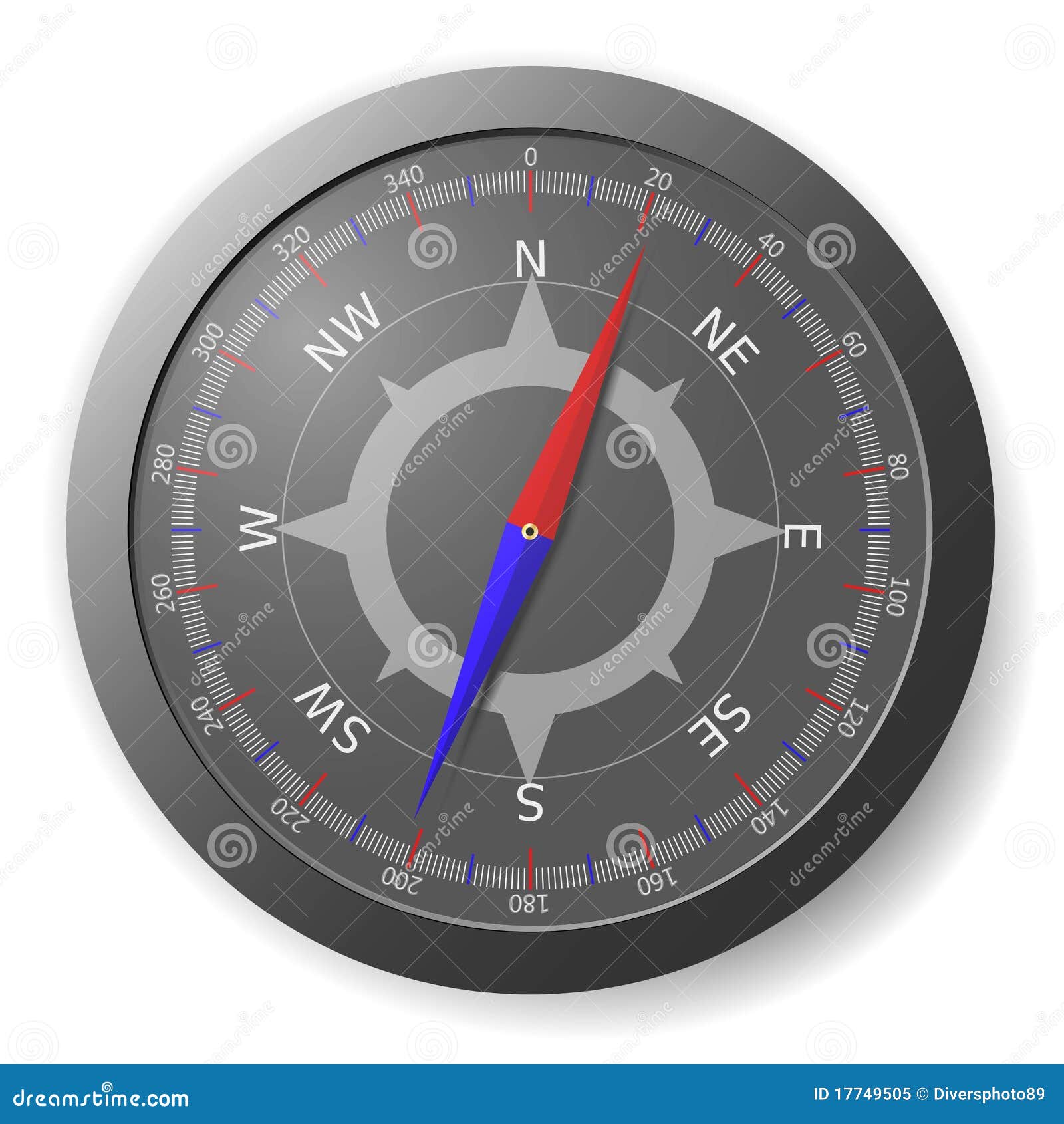 Metal Compass stock vector. Illustration of equipment - 17749505