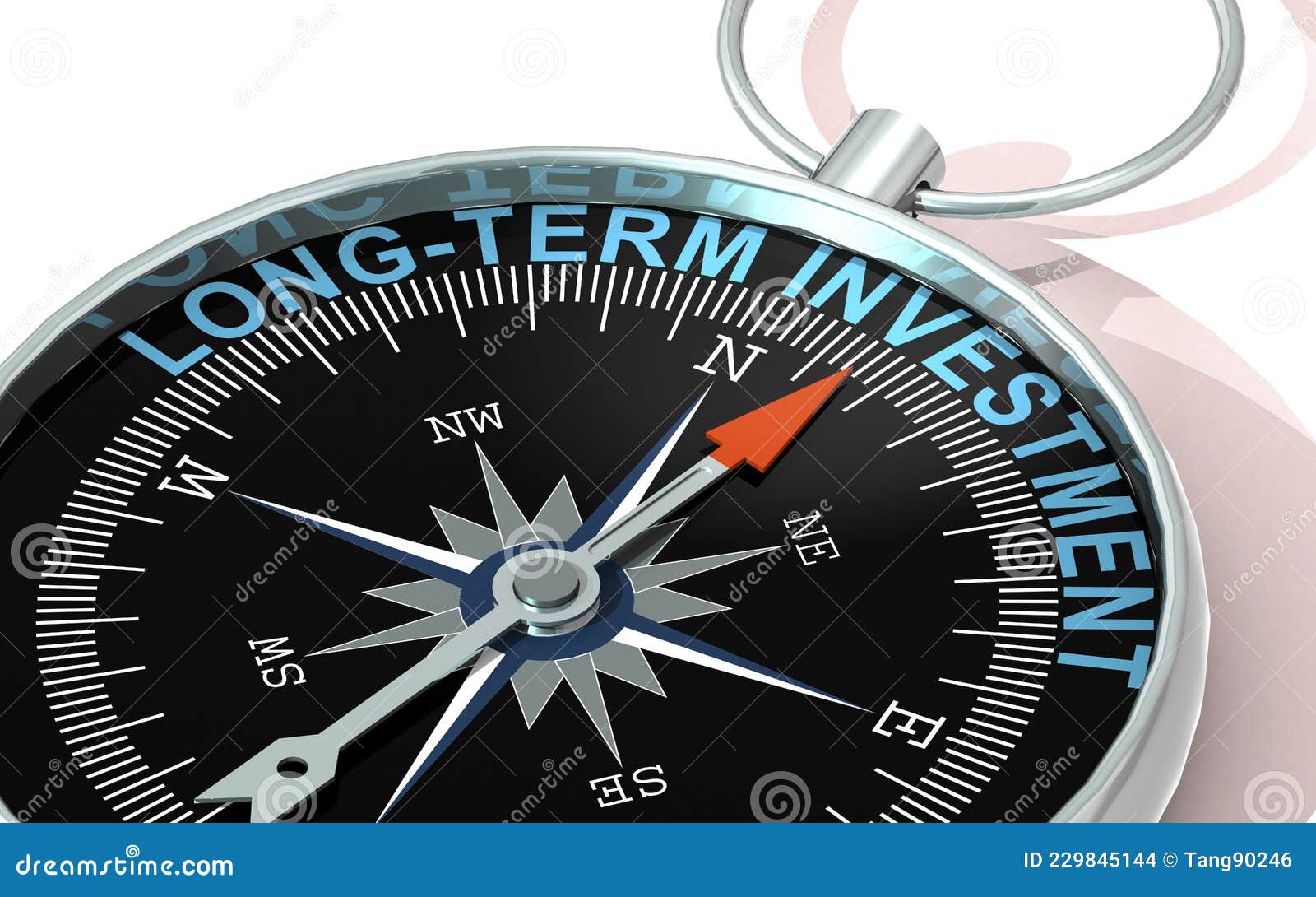 Metal Compass with Long Term Investment Word Stock Illustration ...