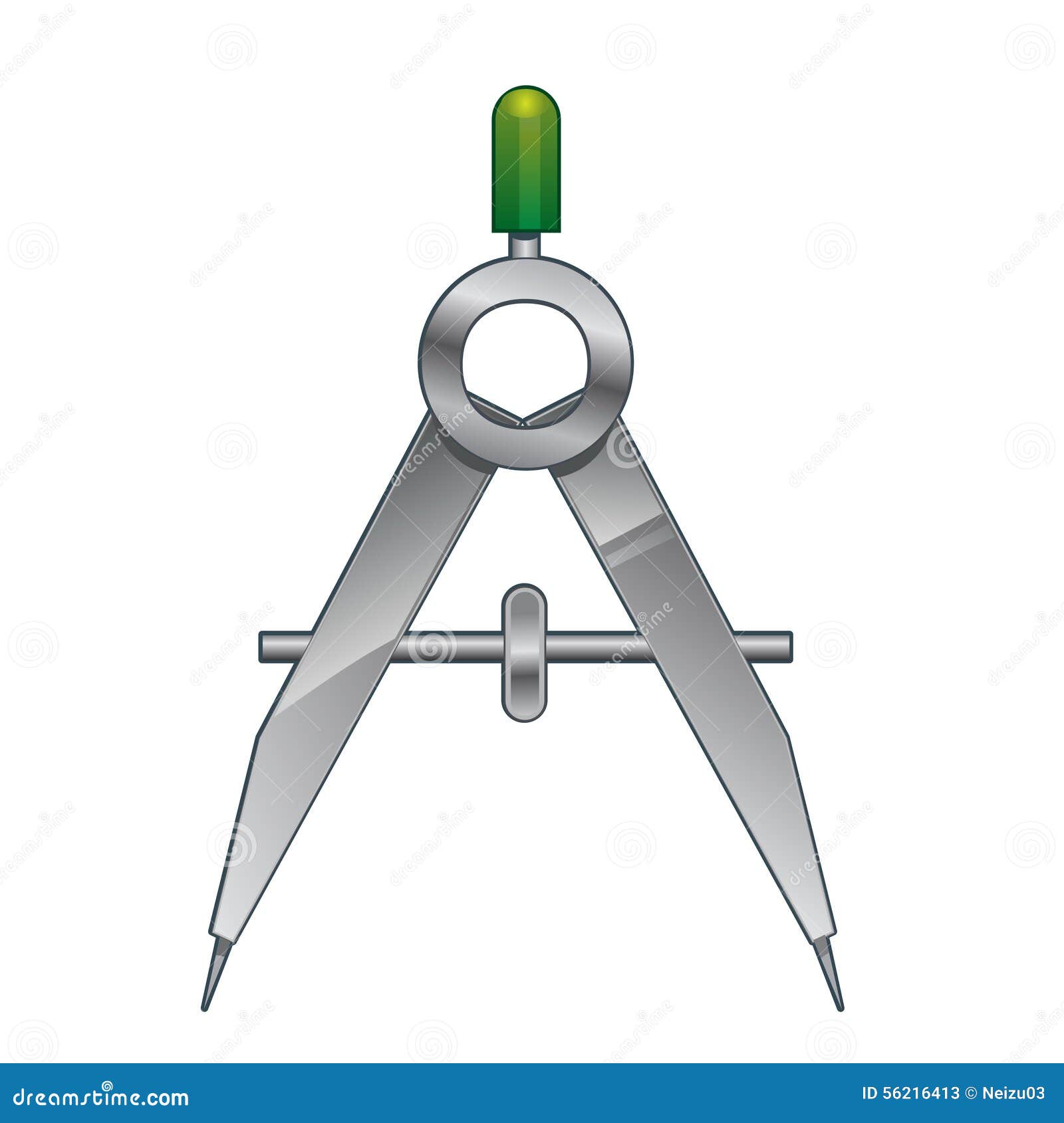 Metal compass stock illustration. Illustration of engineering - 56216413