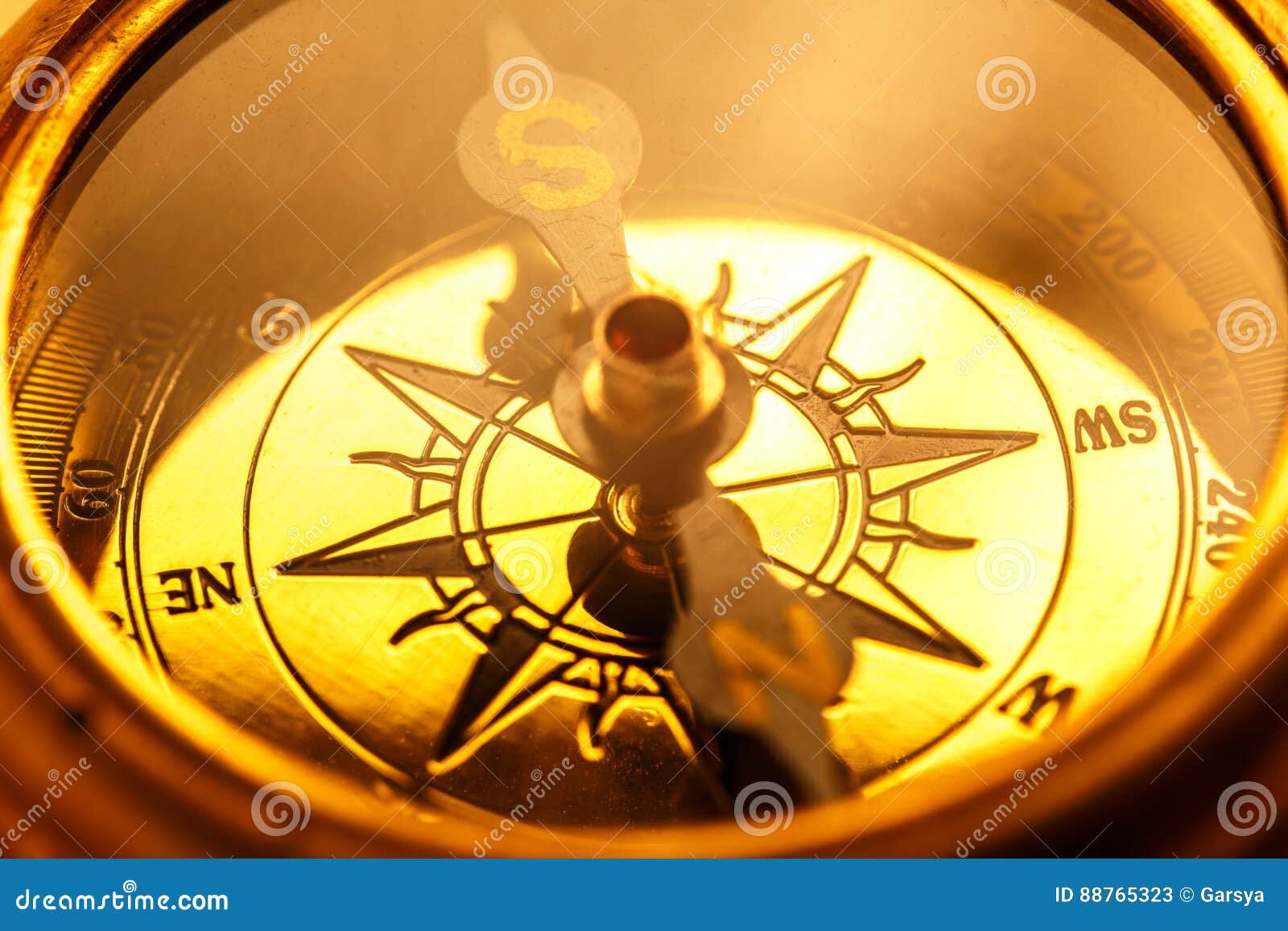 Metal compass stock image. Image of east, retro, latitude - 88765323