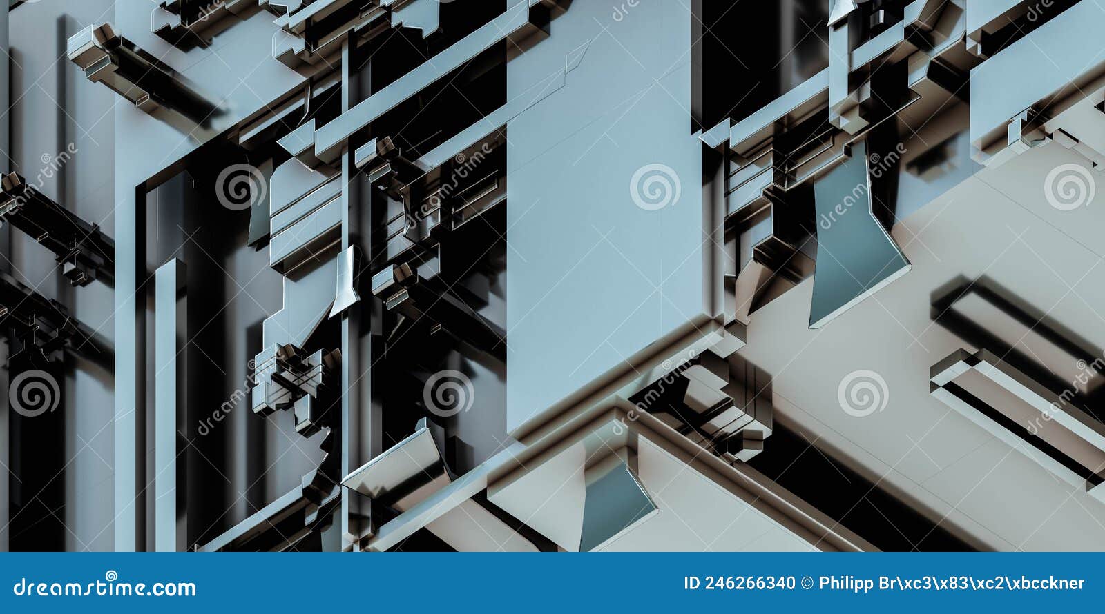 Metal Computer Surface Technology Hardware 3d Render Illustration Stock ...