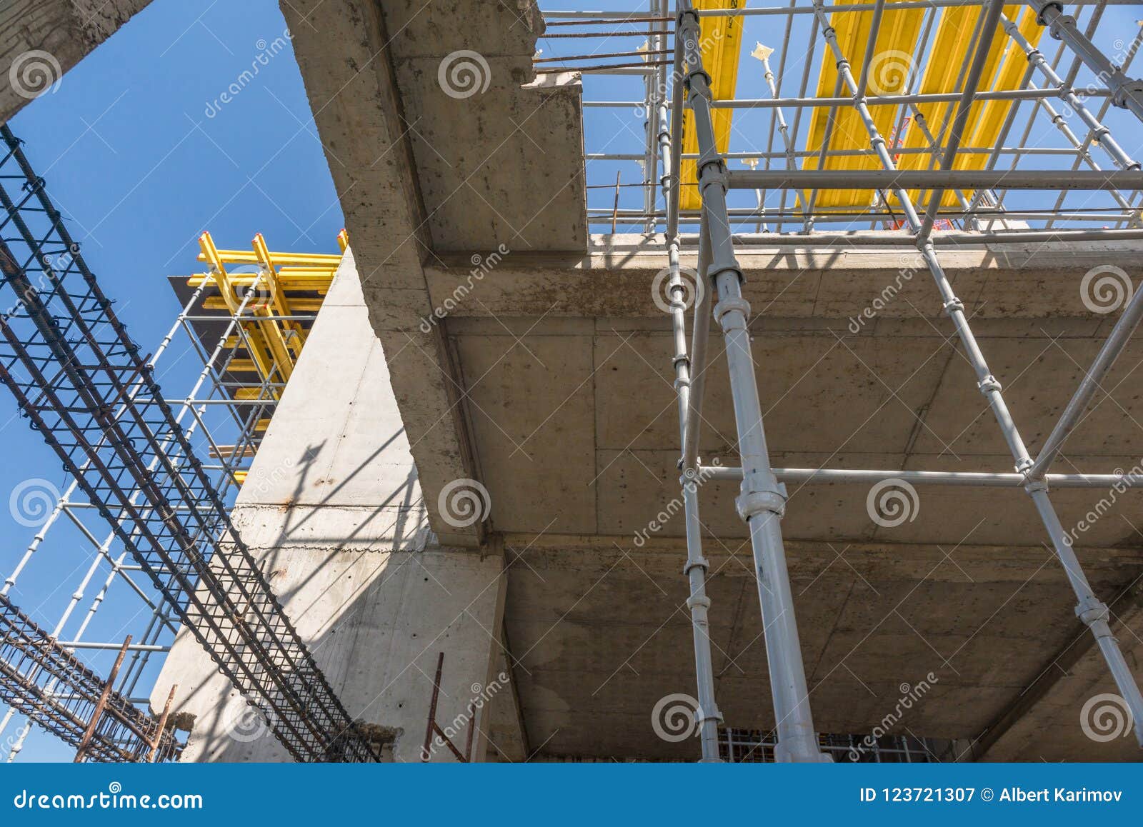 Metal concrete structures stock image. Image of multistory - 123721307