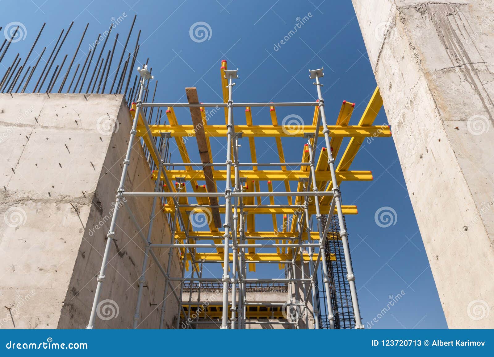 Metal concrete structures stock image. Image of development - 123720713