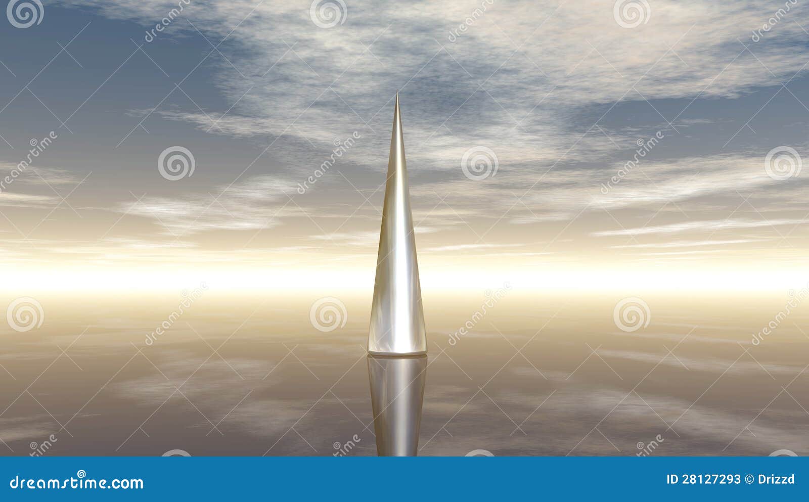 Metal cone stock illustration. Illustration of clouds - 28127293