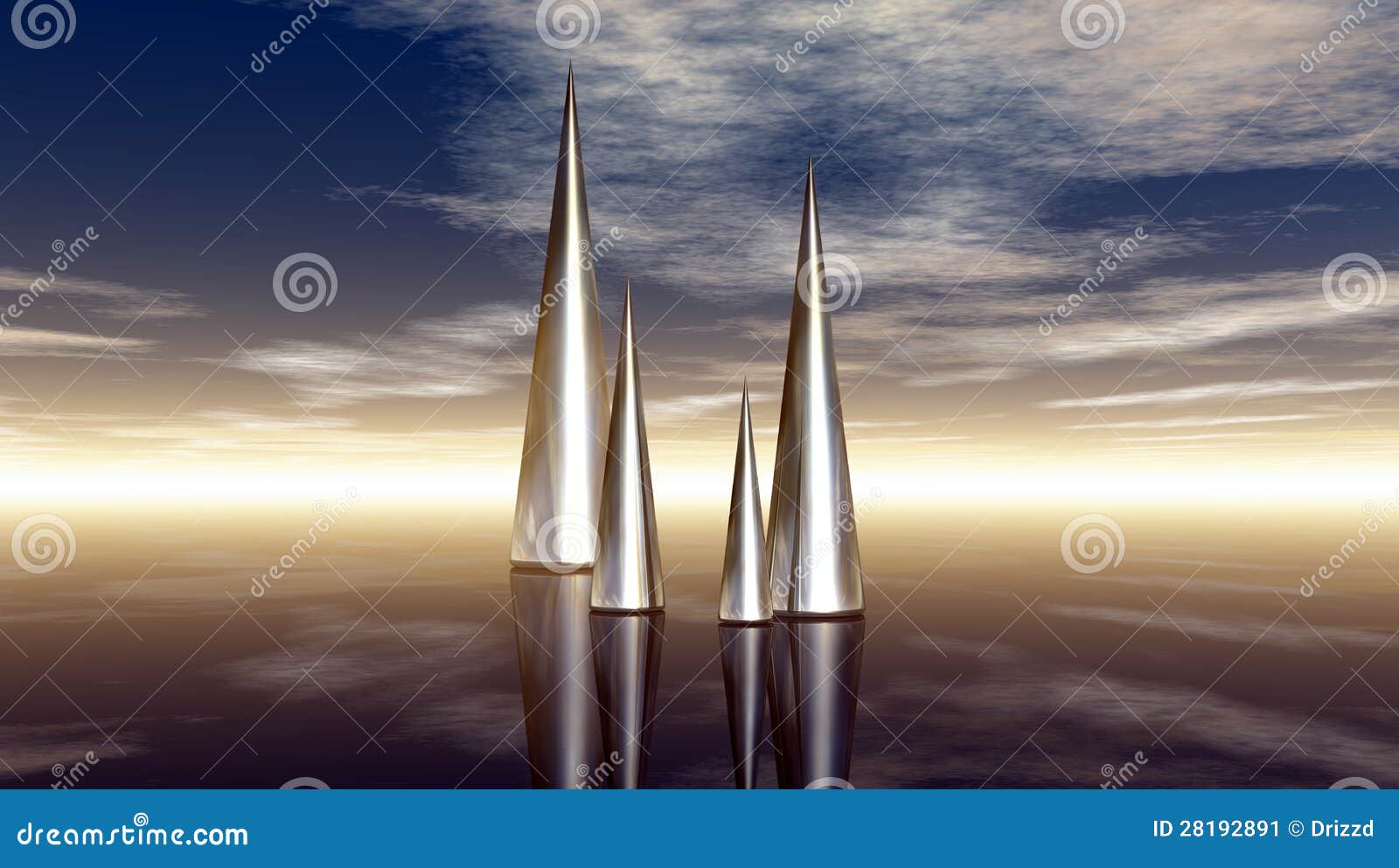 Metal cones stock illustration. Illustration of danger - 28192891