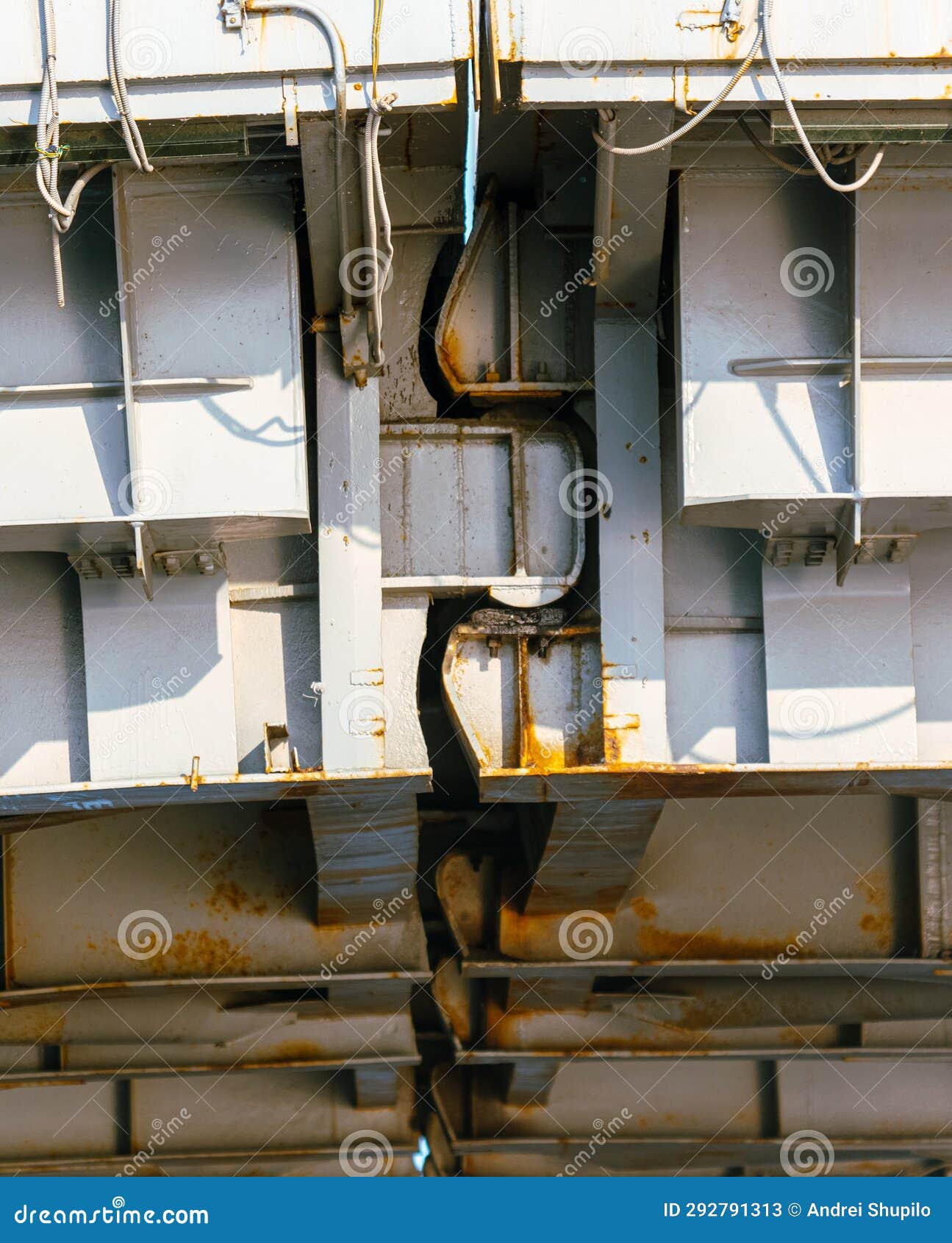 Metal Connections of a Drawbridge. Background Stock Image - Image of ...