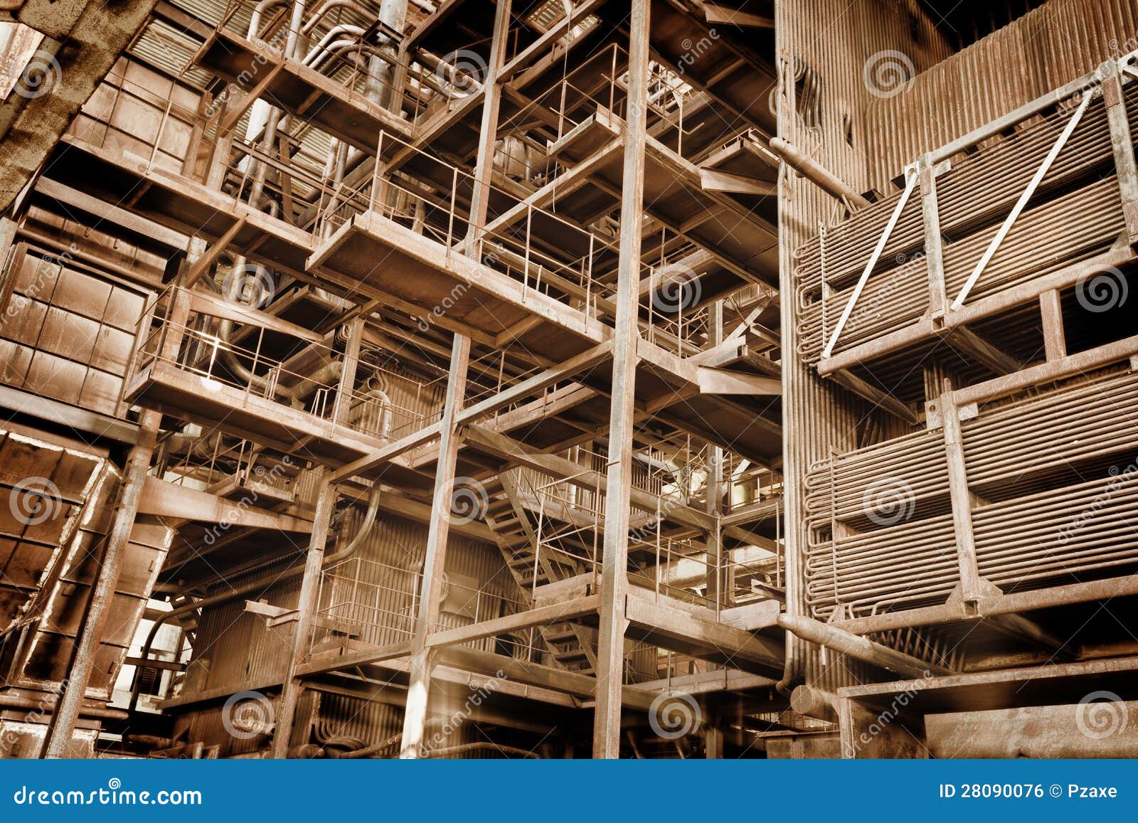 Metal Construction - Abandoned Industrial Area Stock Photo - Image of ...