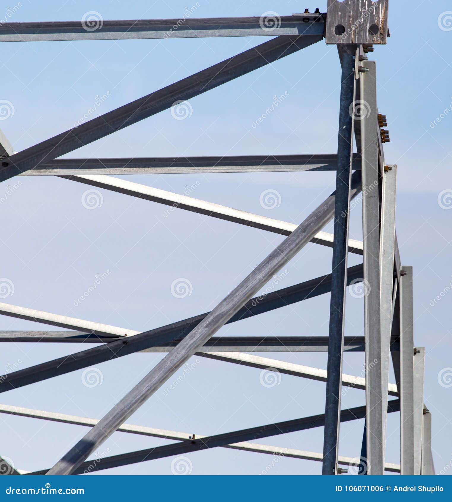Metal Construction on a Background of Blue Sky Stock Photo - Image of ...