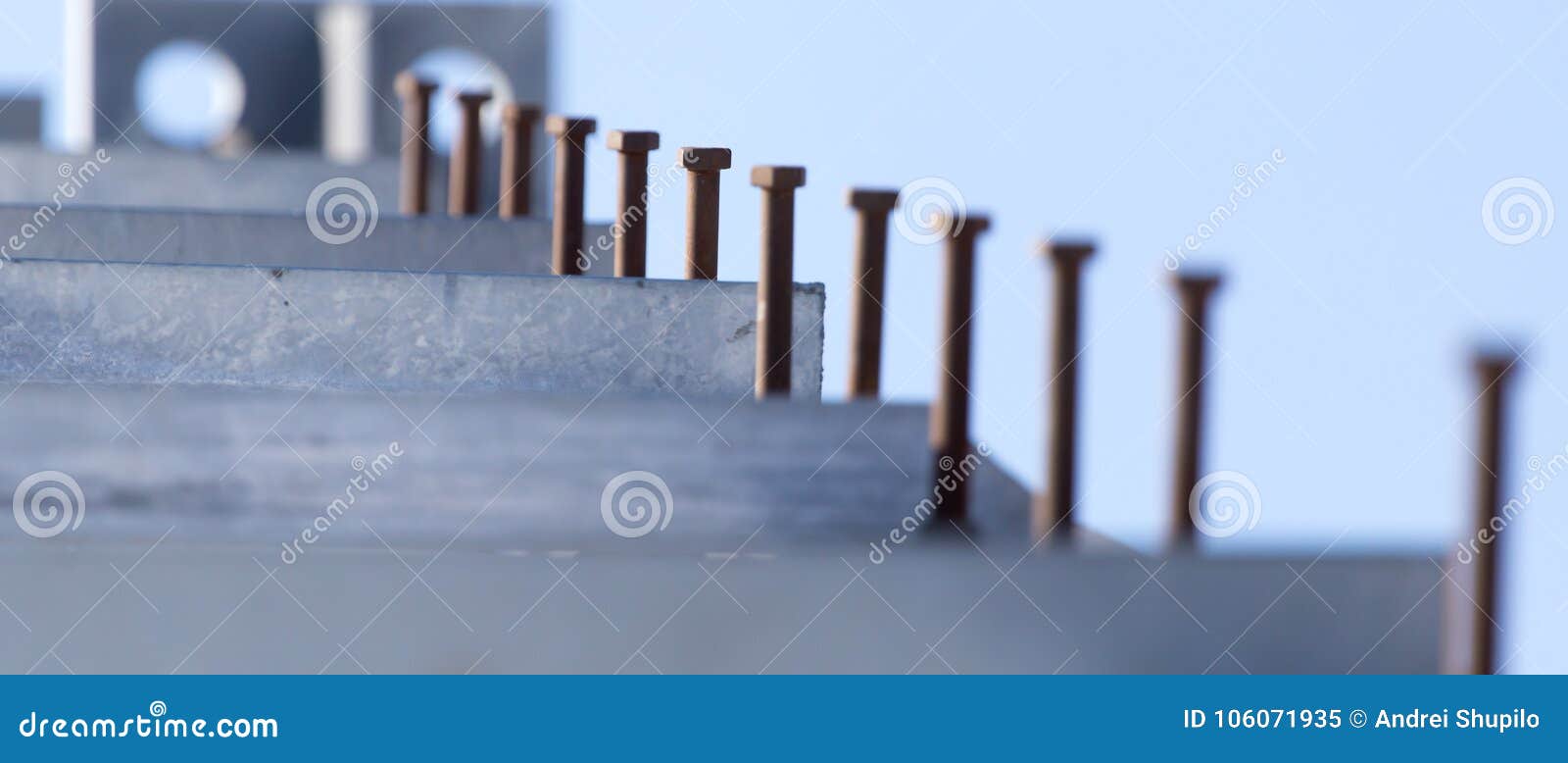 Metal Construction on a Background of Blue Sky Stock Image - Image of ...