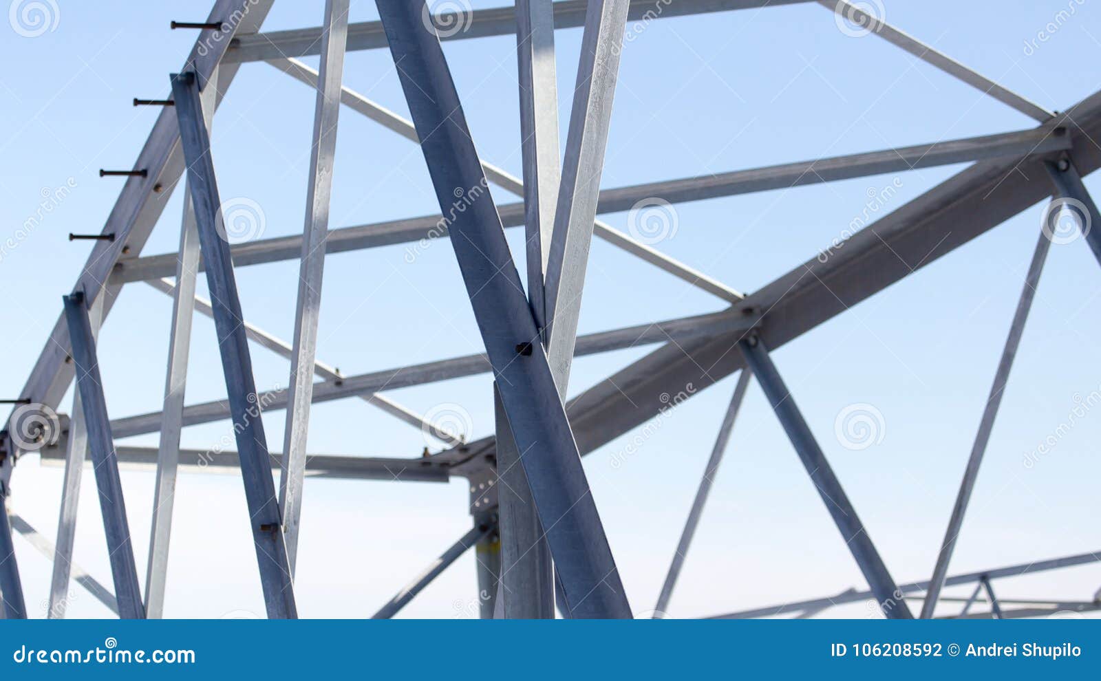 Metal Construction on a Background of Blue Sky Stock Photo - Image of ...