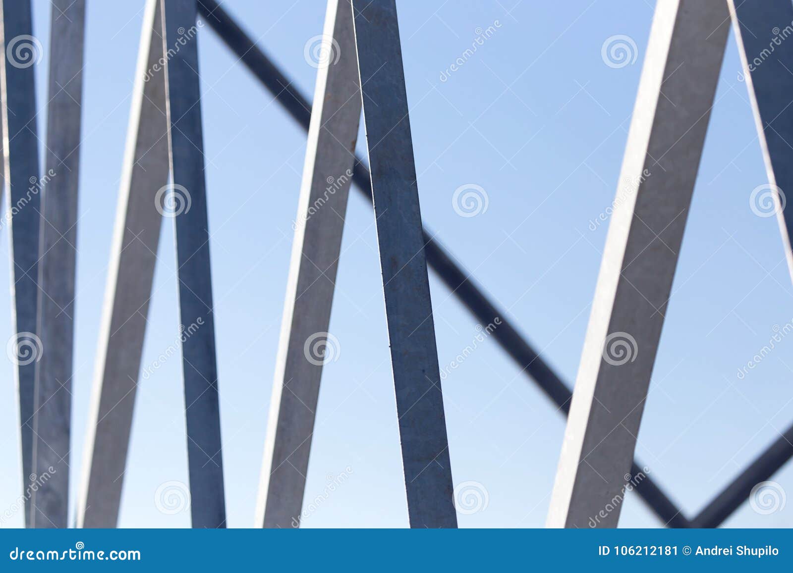 Metal Construction on a Background of Blue Sky Stock Image - Image of ...