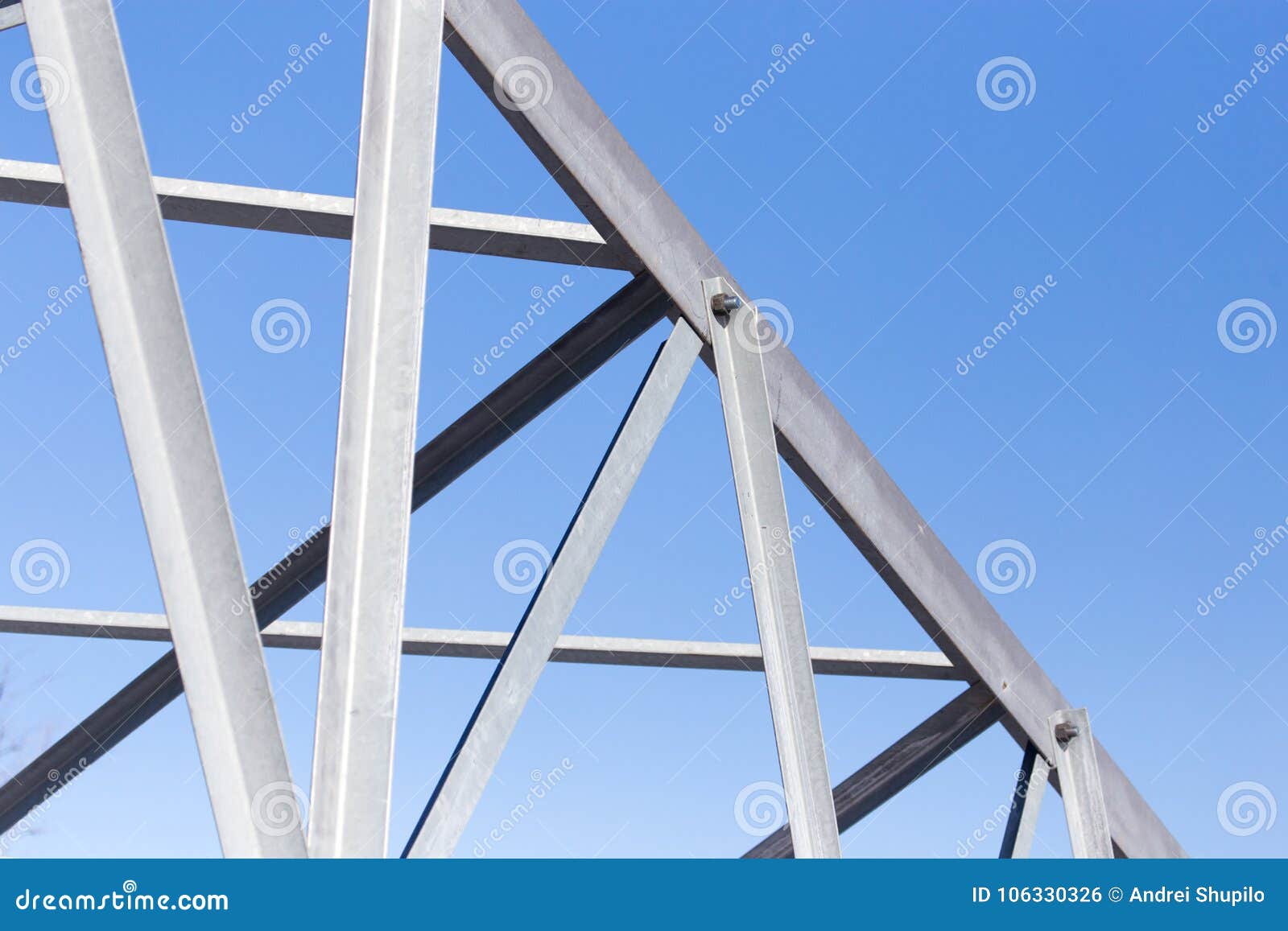 Metal Construction on a Background of Blue Sky Stock Photo - Image of ...