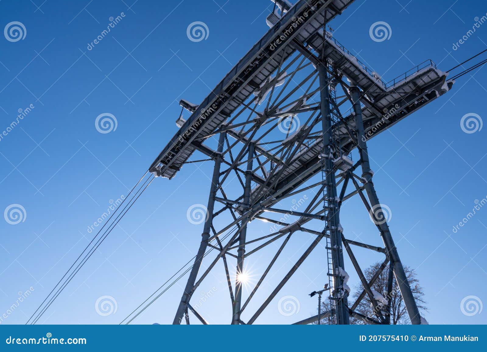 Metal Construction of Cable Car Lift Stock Photo - Image of travel ...