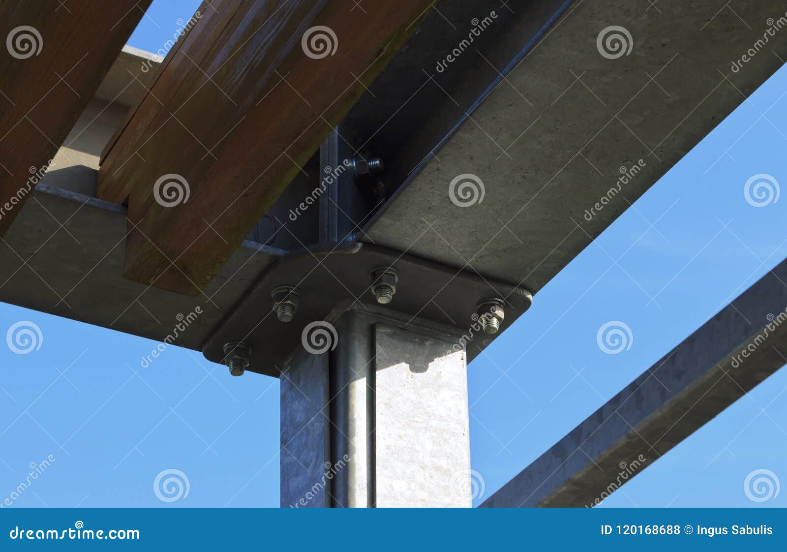 Metal Construction of Corner. Stock Photo - Image of center, girder ...