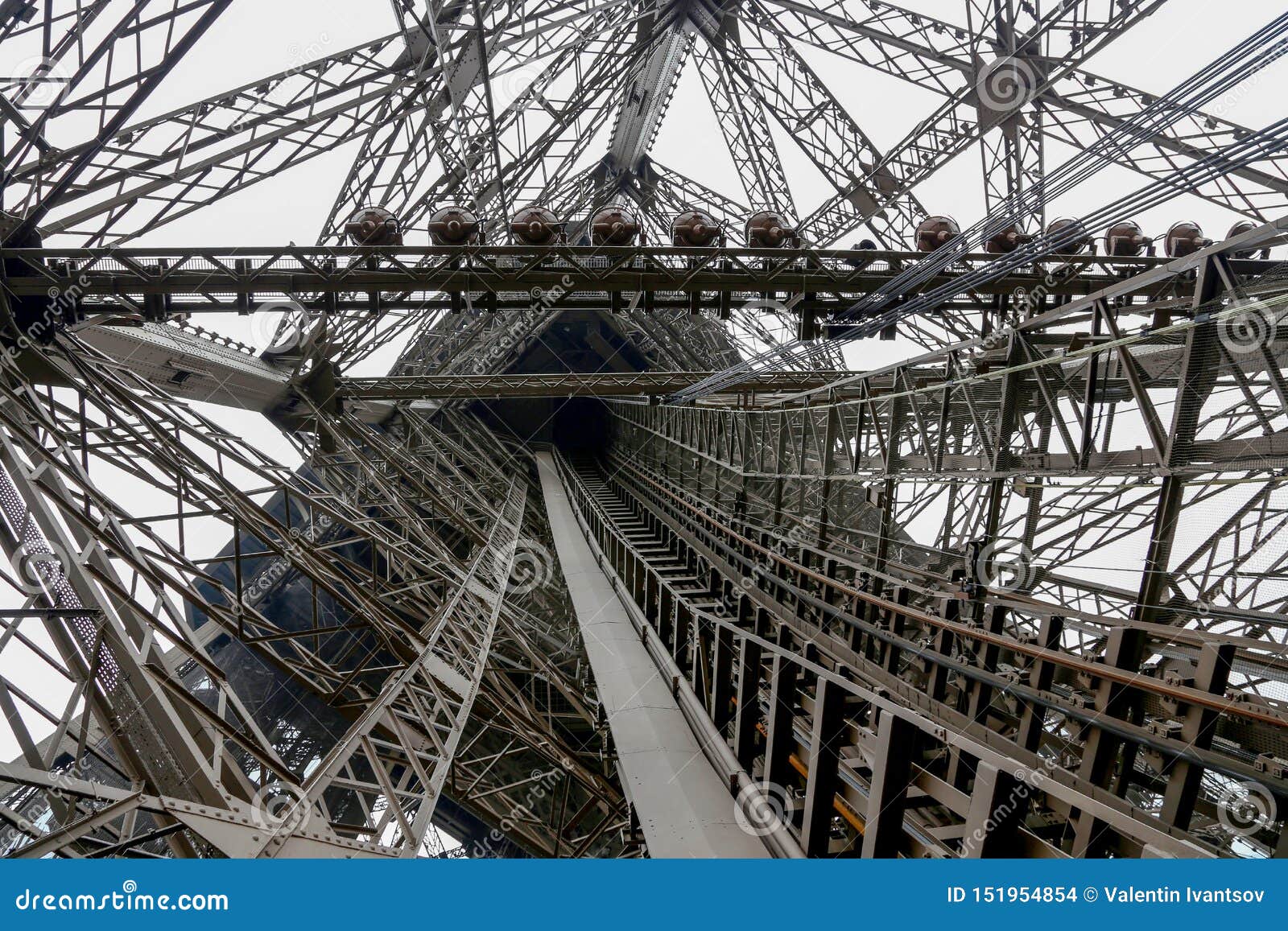 Metal Construction of the Eiffel Tower in Paris Editorial Stock Image ...