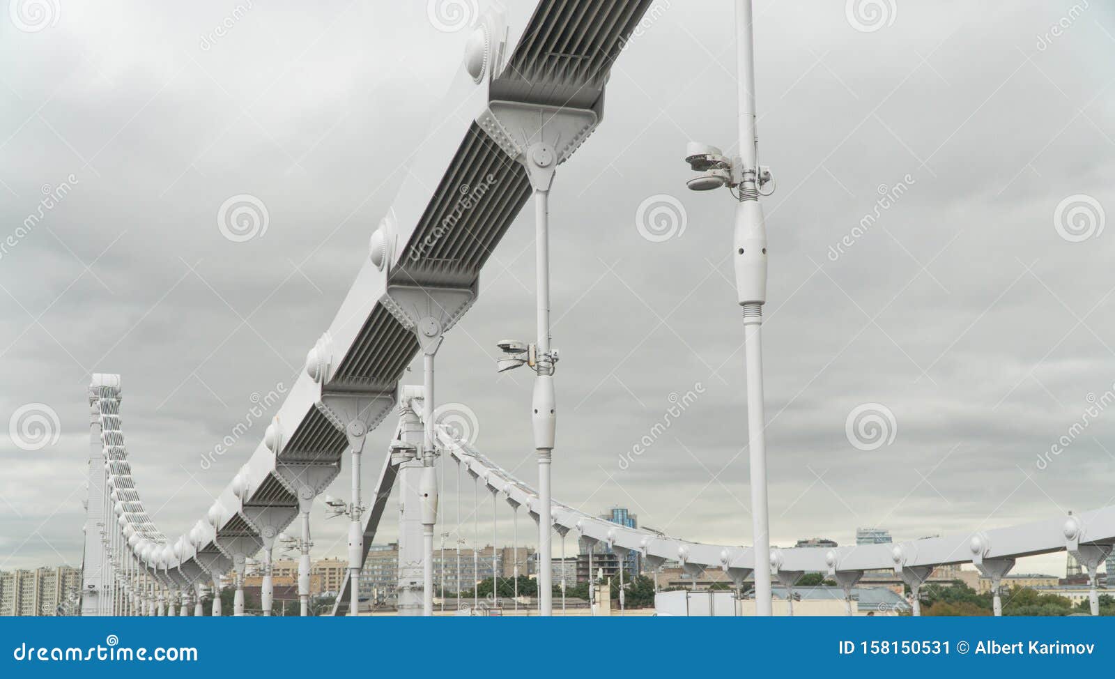Metal Construction of the Bridge Stock Image - Image of architecture ...