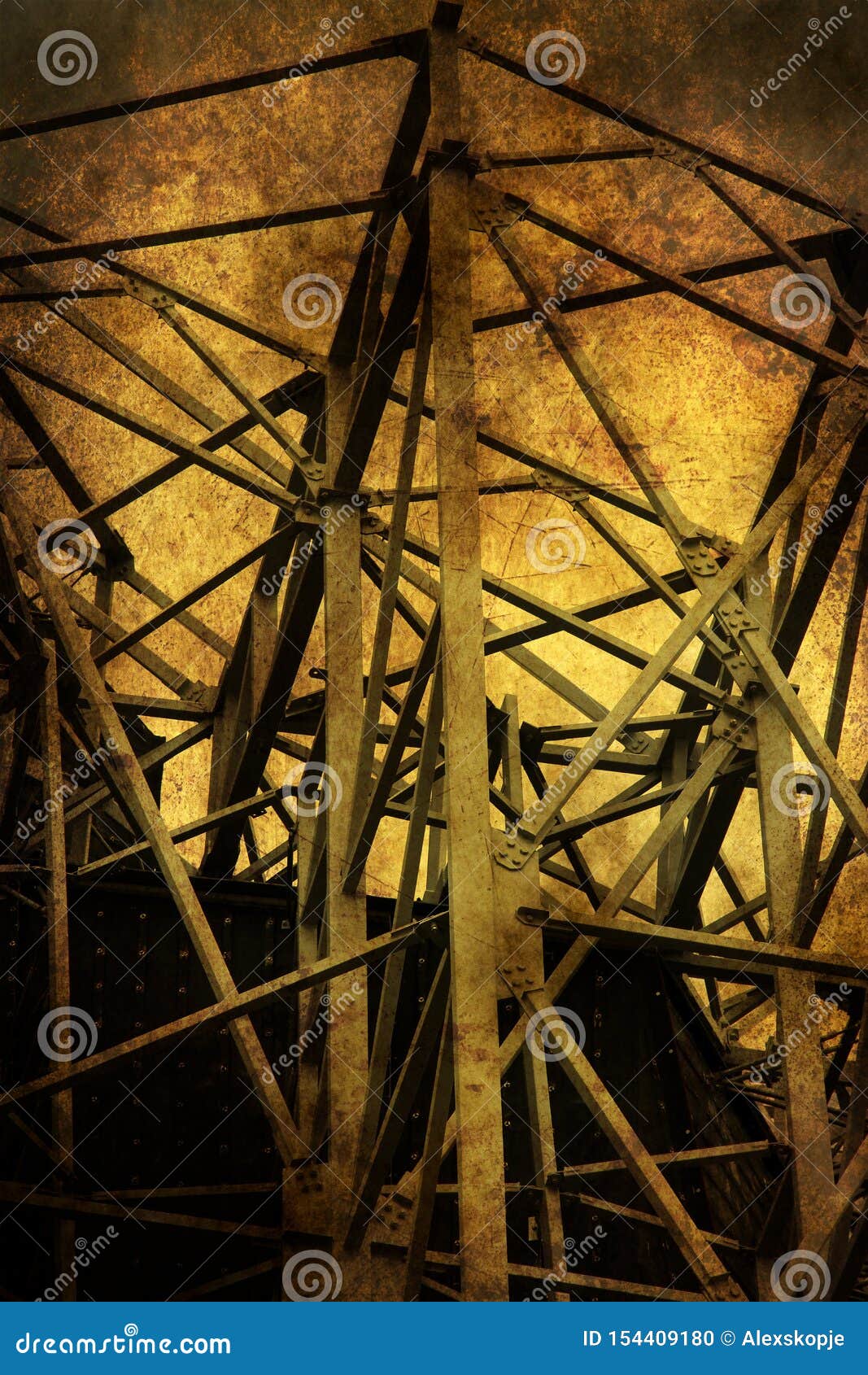 Metal Construction Grunge Concept Stock Photo - Image of city, stairs ...