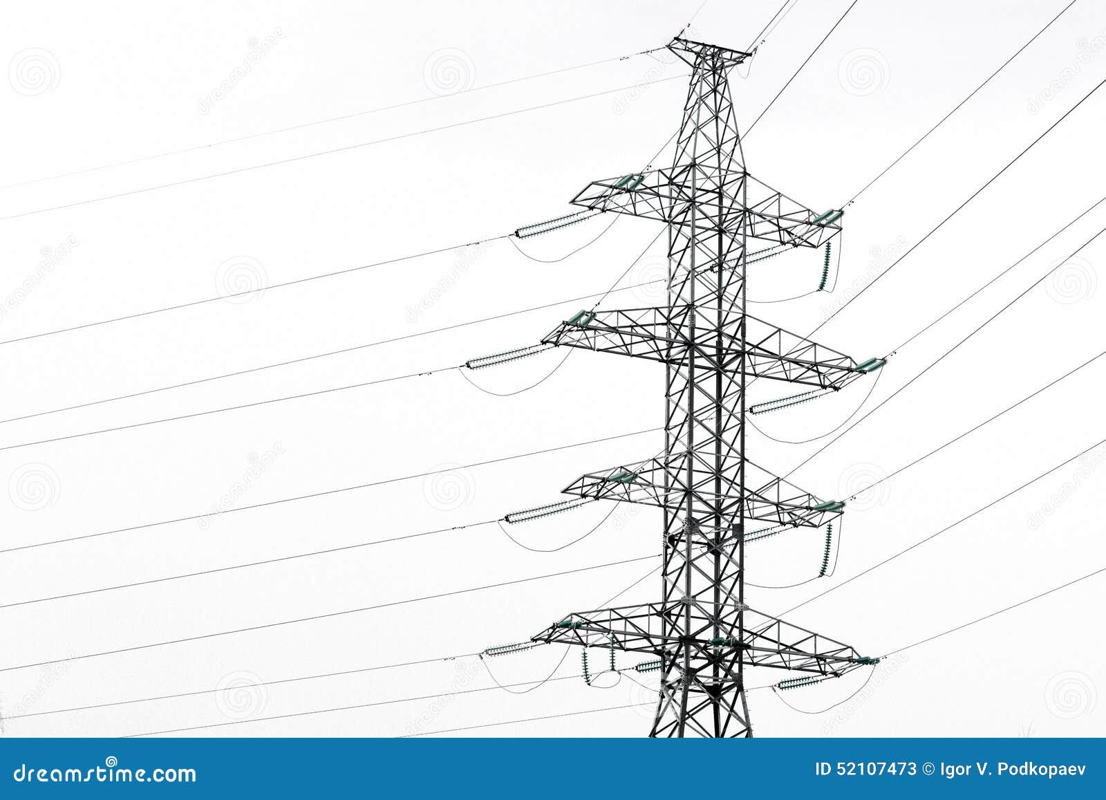 Metal Construction of High-voltage Power Line Pole Stock Image - Image ...