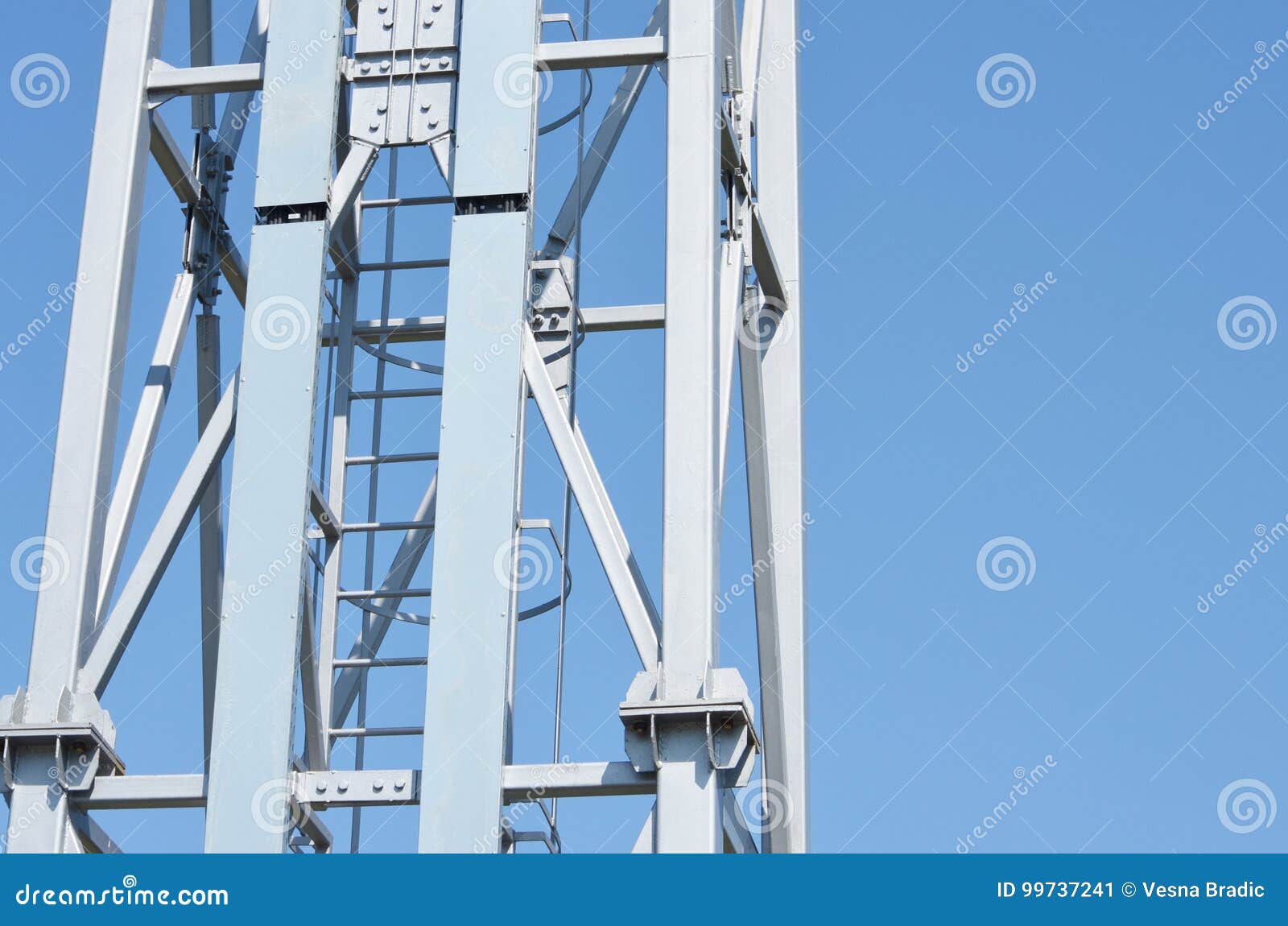 Metal Construction of the Reflector in the Stadium Stock Image - Image ...