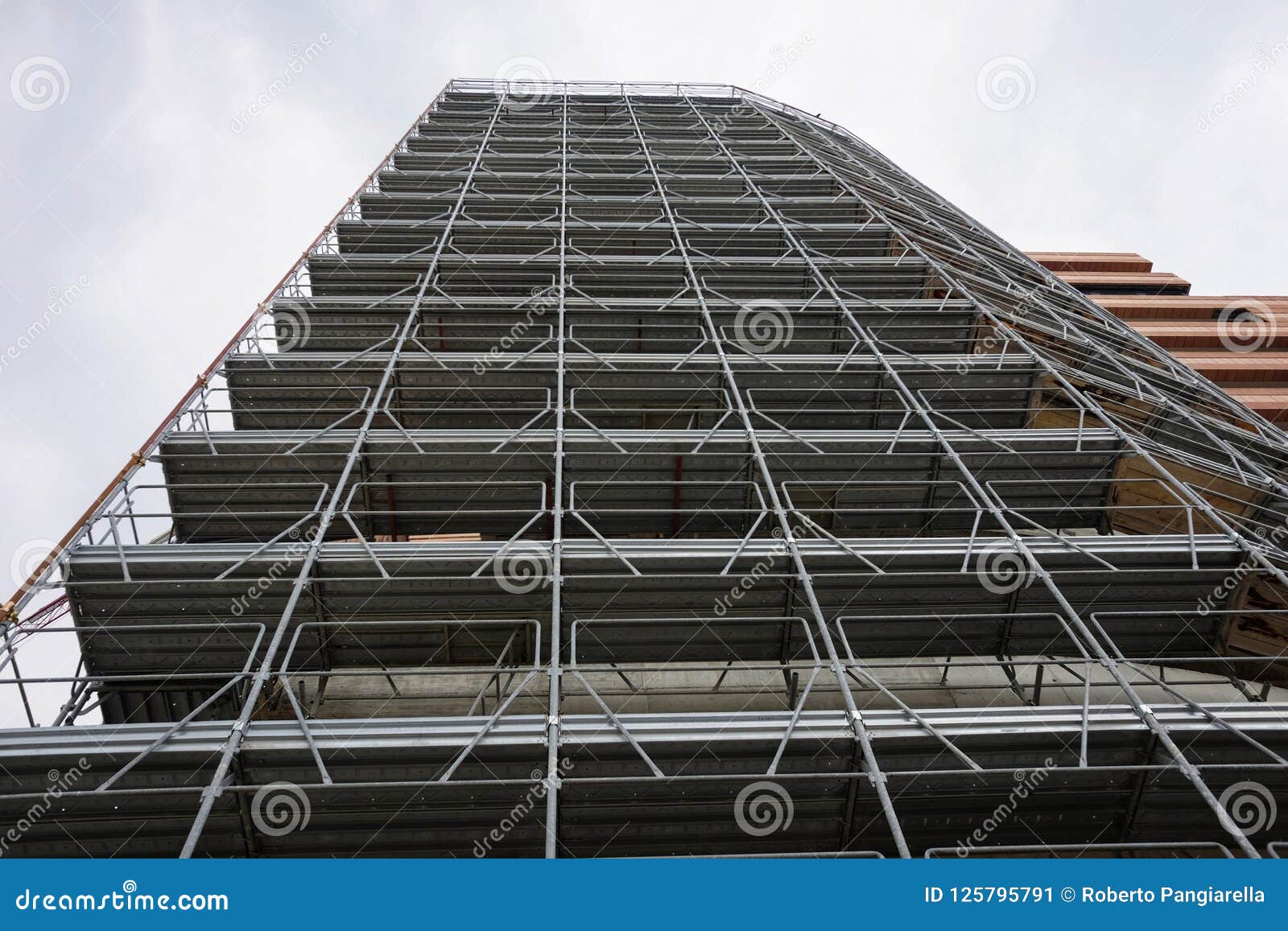 Metal Construction Scaffolding Stock Image - Image of engineering ...