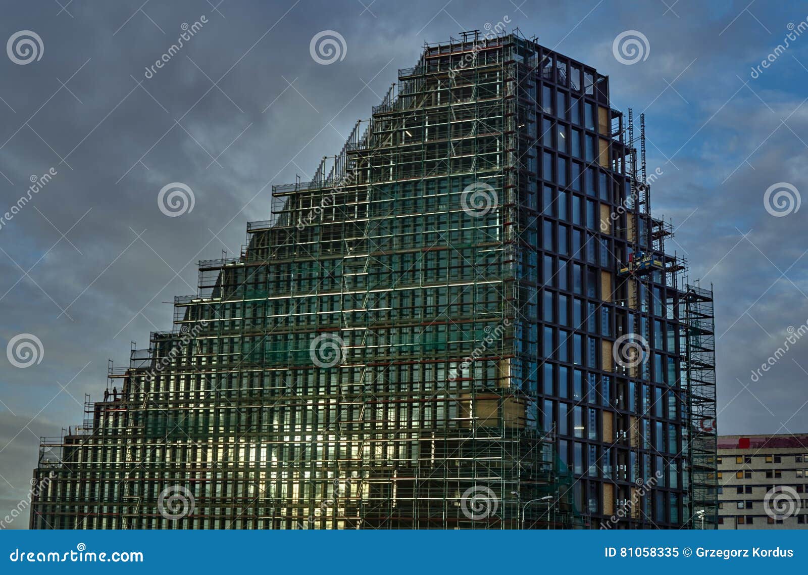 Metal Construction of a Skyscraper Under Construction Stock Image ...