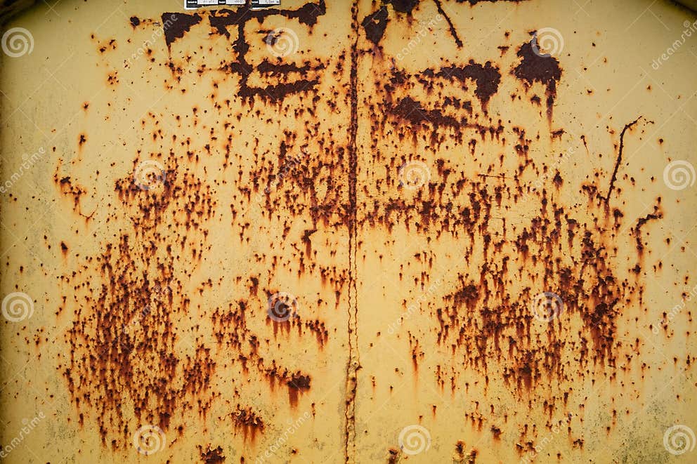 Metal Construction Texture with Rust and Decayed Paint Coat Stock Image ...