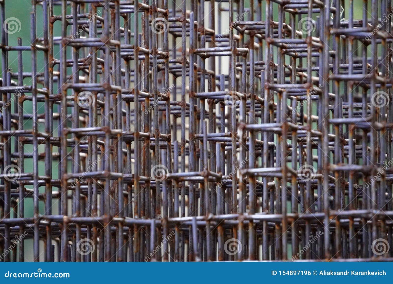 Metal Construction, Welded Armature, Cubic Structure, Metal in Open Air ...