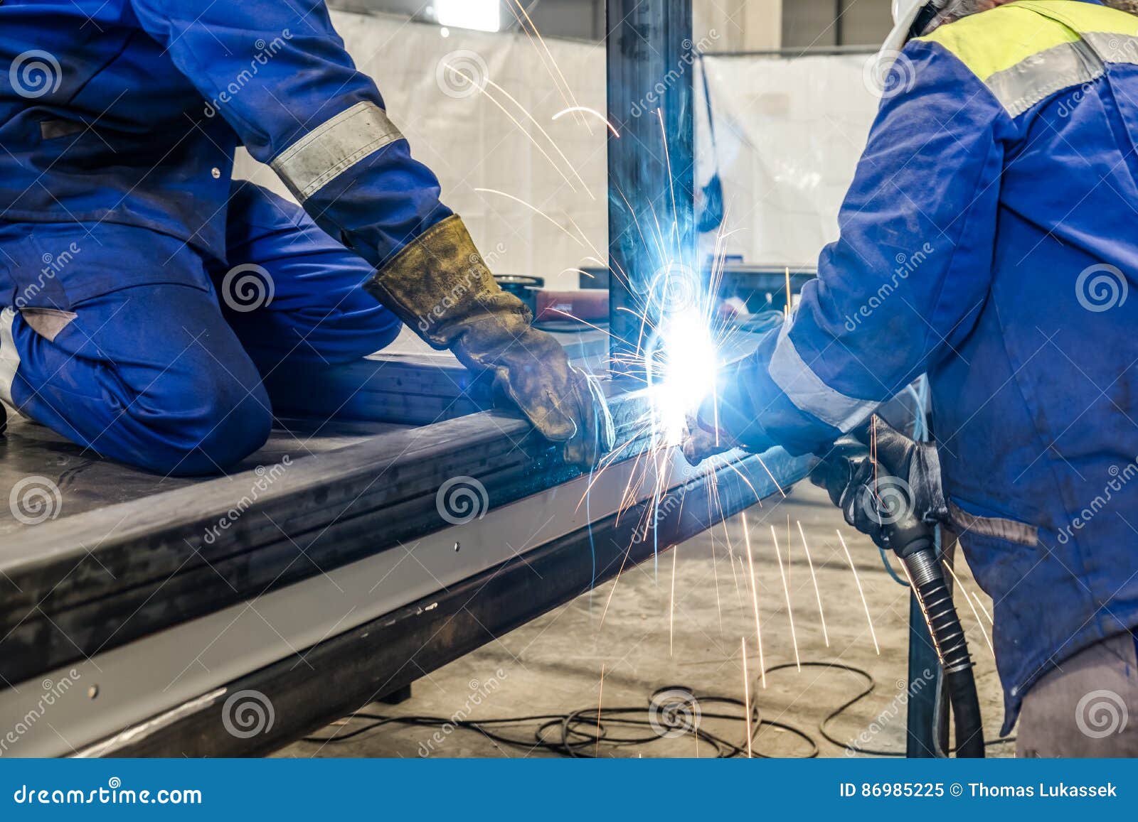 Metal Construction Worker with Blurred Motion Stock Image - Image of ...