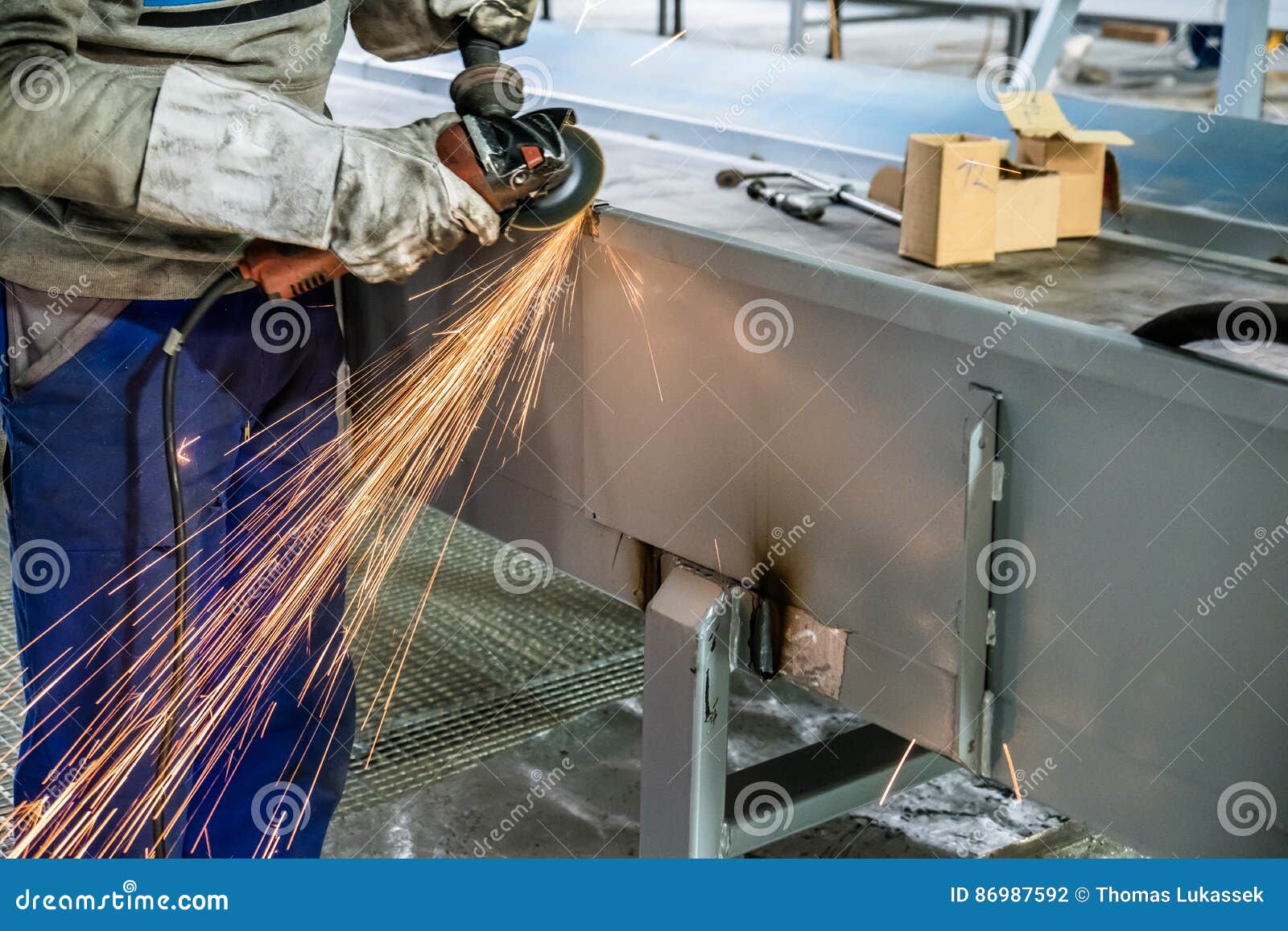 Metal Construction Worker with Blurred Motion Stock Photo - Image of ...