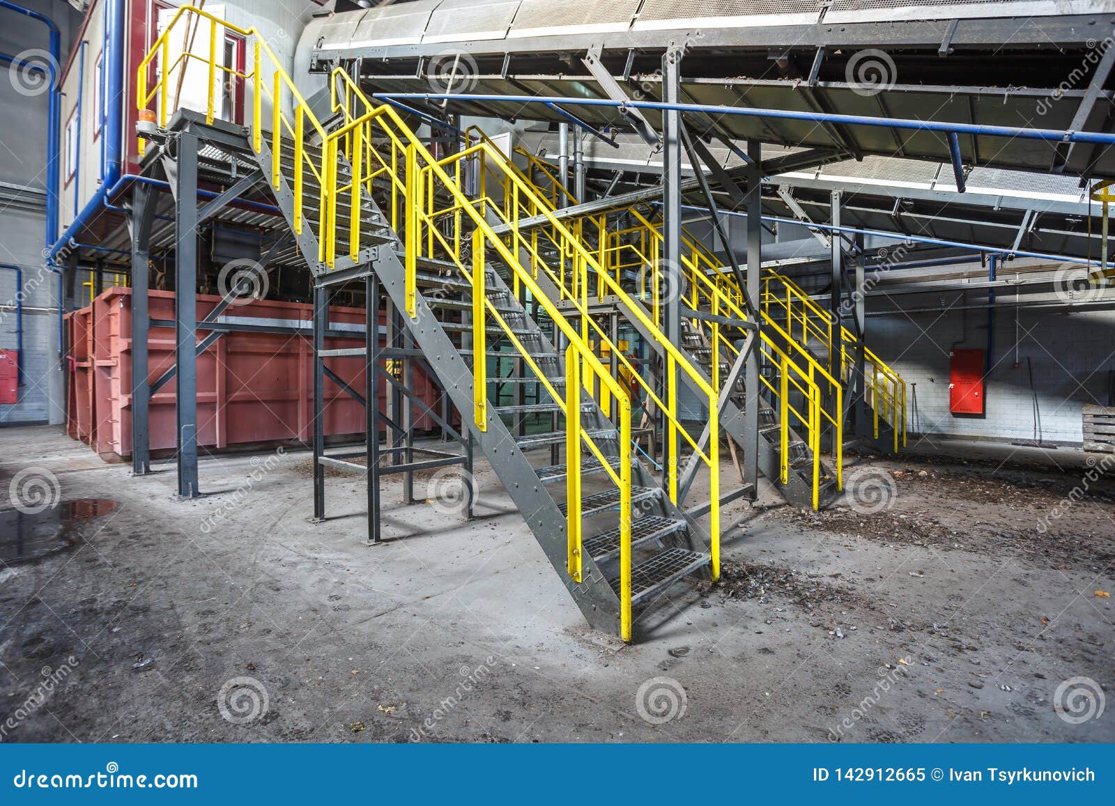 Metal Constructions of Garbage Sorting Conveyor on Modern Waste ...