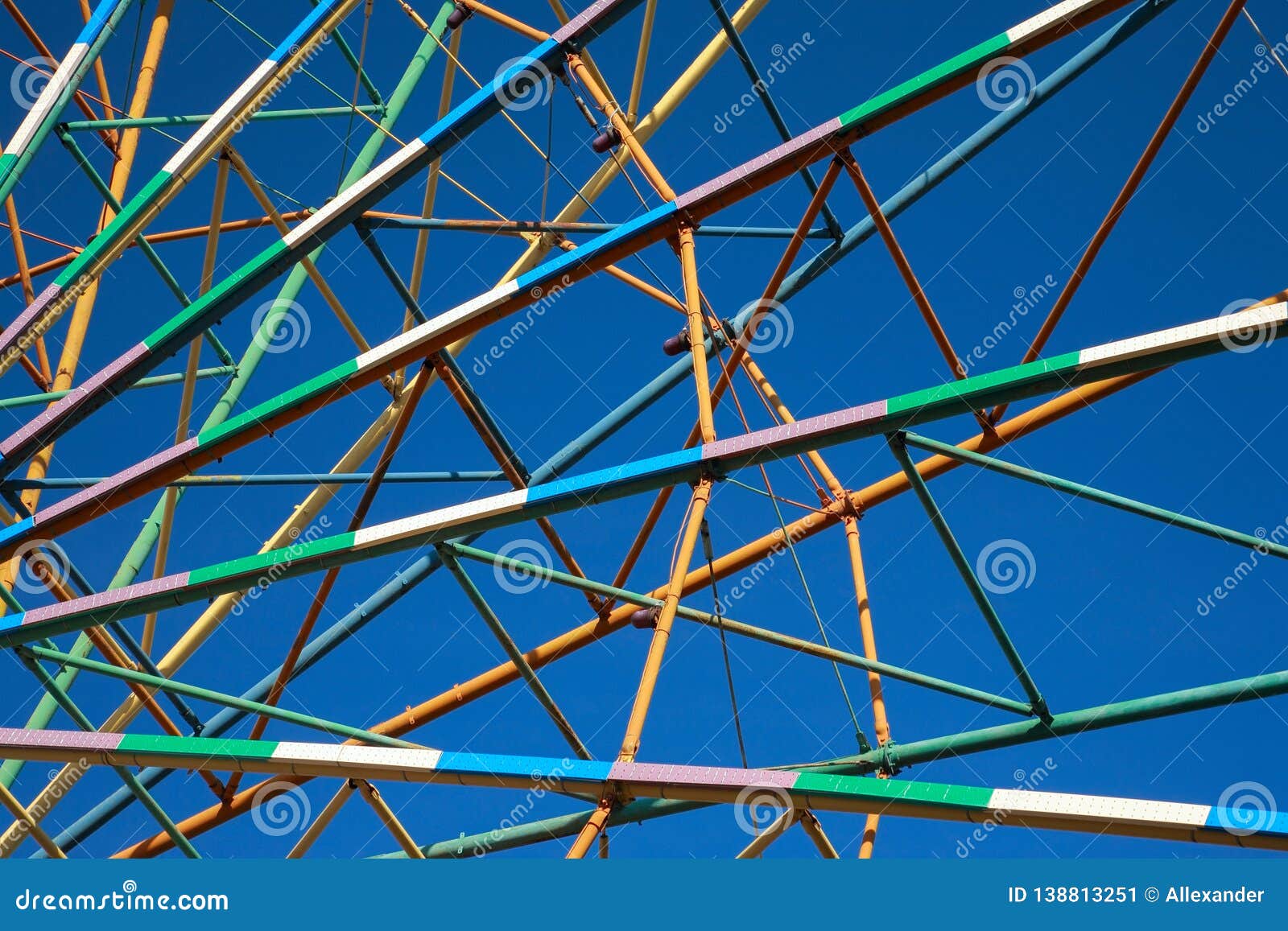 Metal Constructions, Multicolored Stock Image - Image of constructions ...