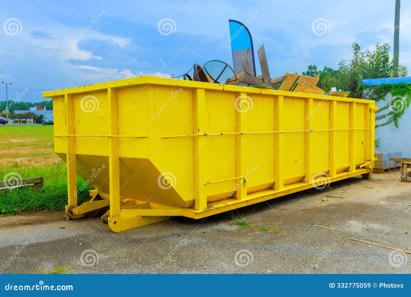 Metal Container Dumpsters for Collection Waste during Construction at a ...